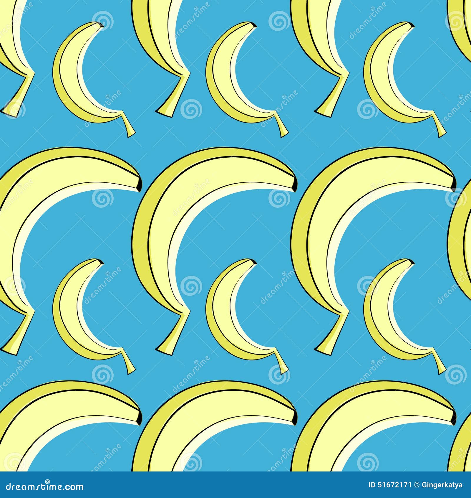 Banana pattern stock vector. Illustration of decorative - 51672171