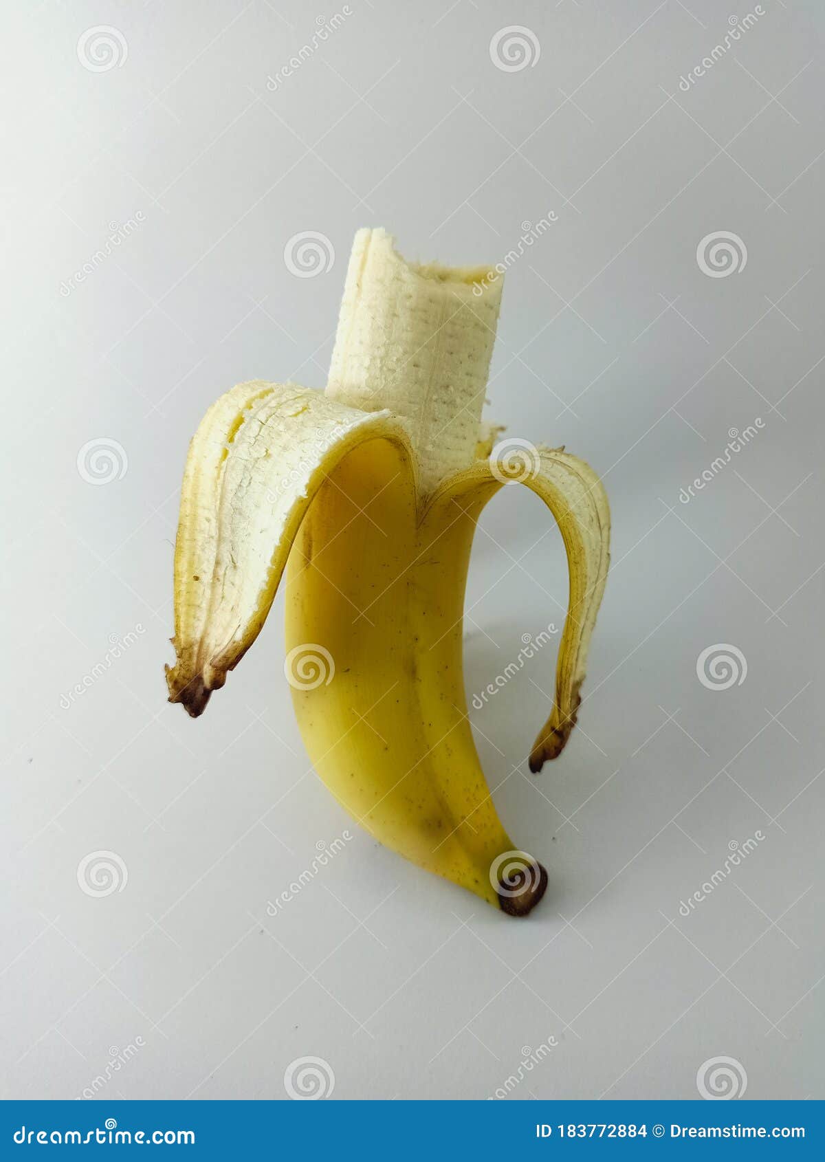 Banana Peel Isolate on White Background. Stock Photo - Image of petal ...