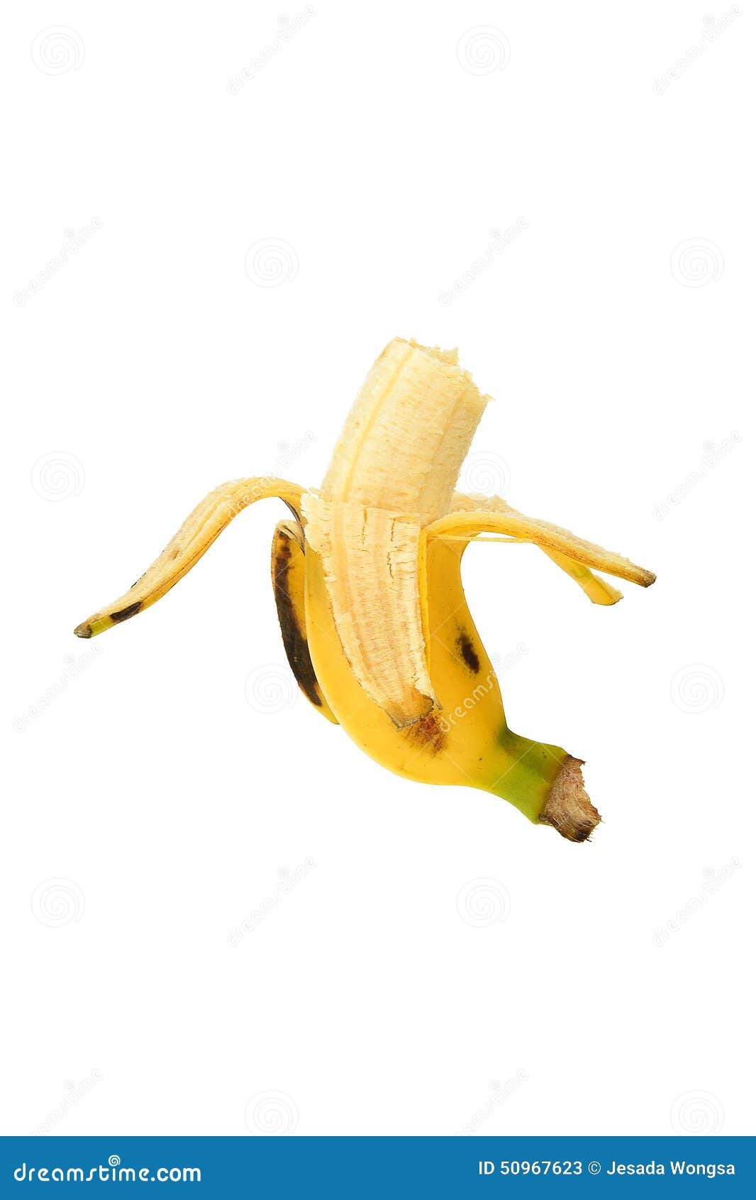 The Banana Peel Isolated on White Background Stock Image - Image of ...