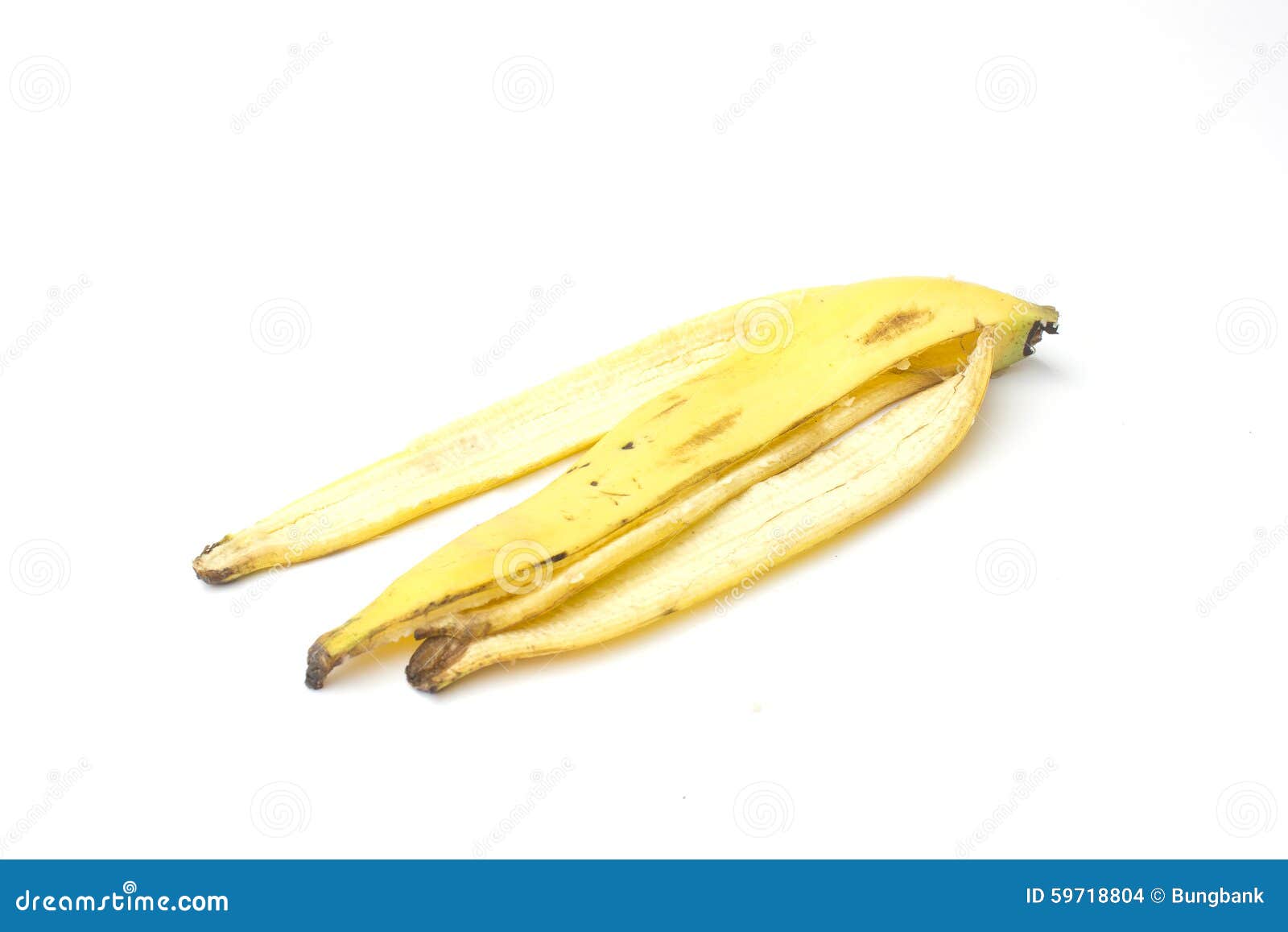 Banana Peel Isolated on White Background Stock Photo - Image of peel ...