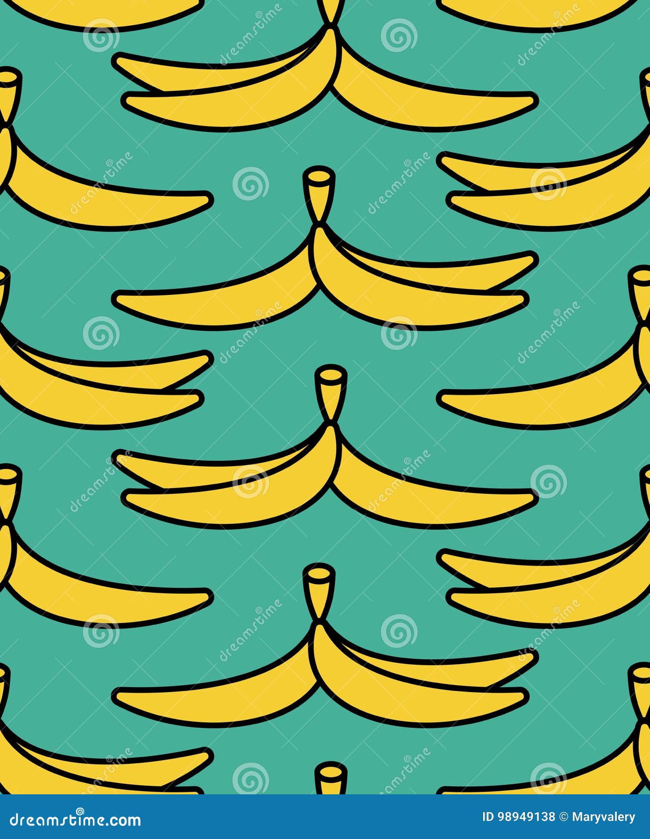 Banana Peel Pattern. Banana Skin Style Outline Background Stock Vector ...
