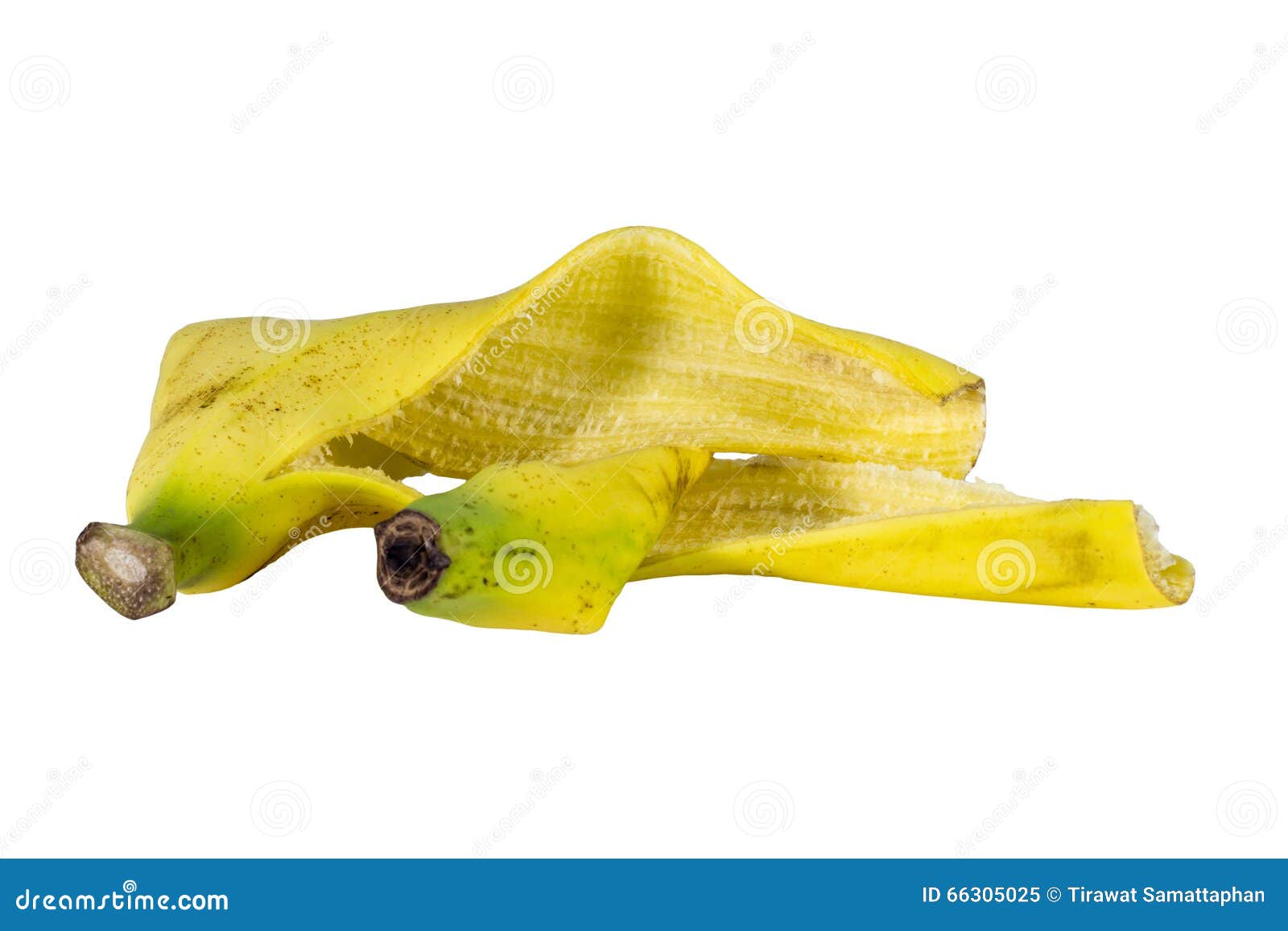 Banana Peel on a White Background Stock Image - Image of background ...