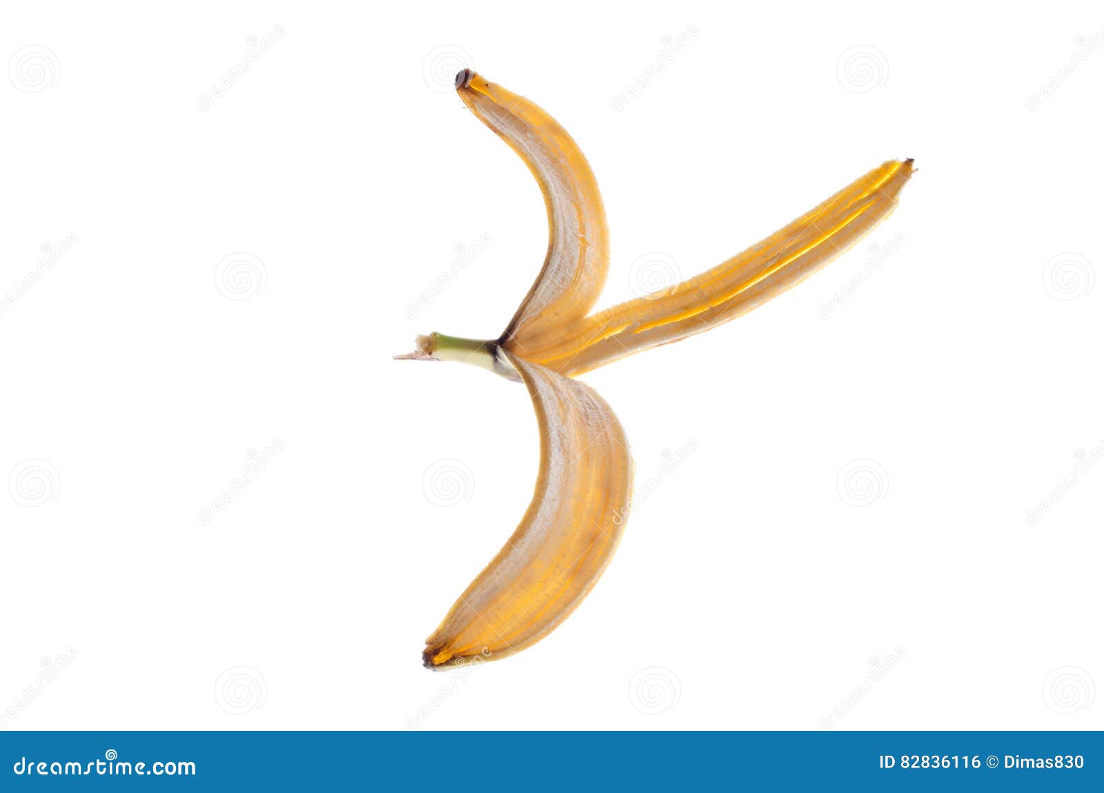 Banana Peel on White Background Stock Photo - Image of garbage, peel ...