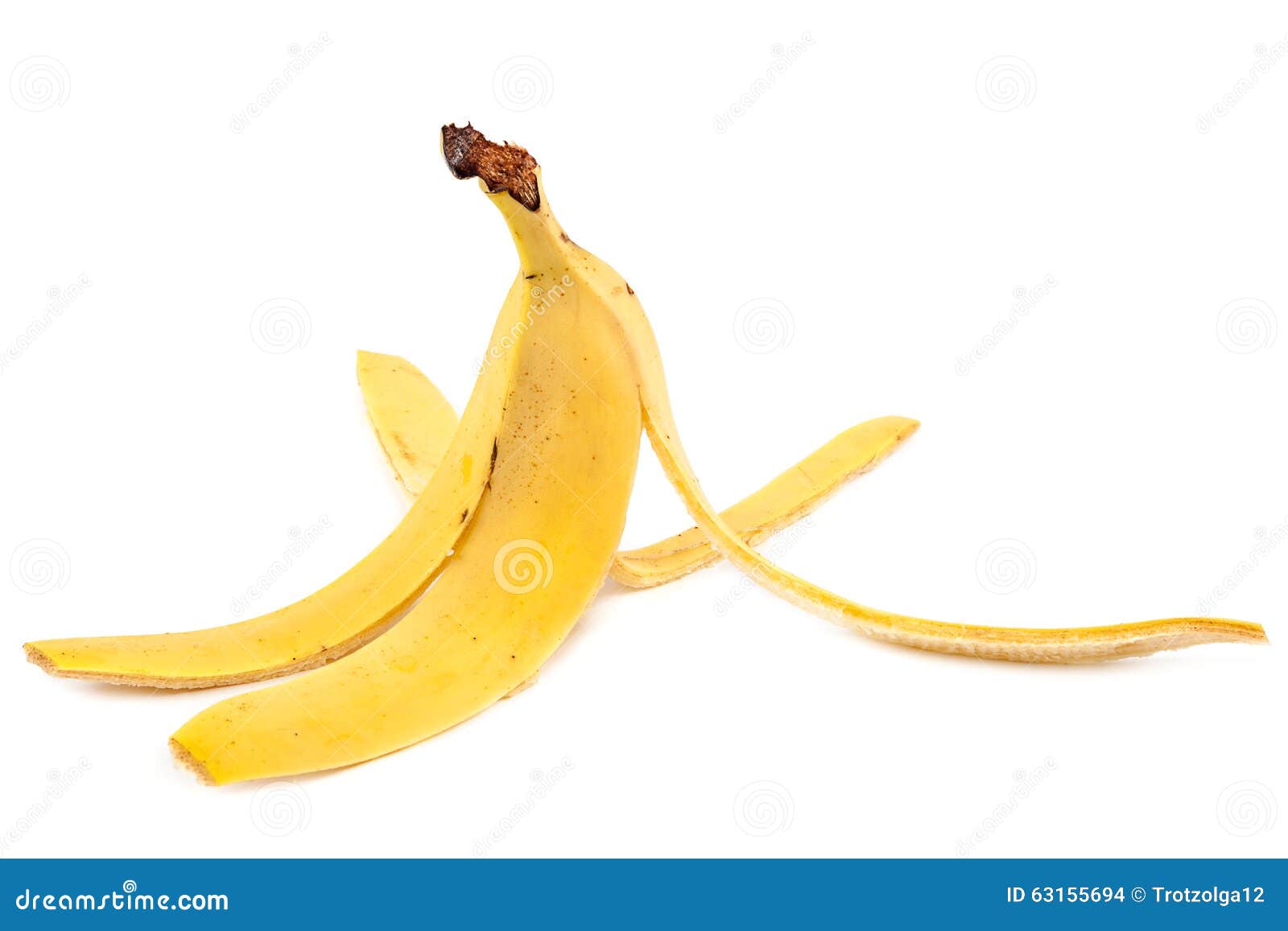 Banana Peel on a White Background. Stock Photo - Image of macro, detail ...