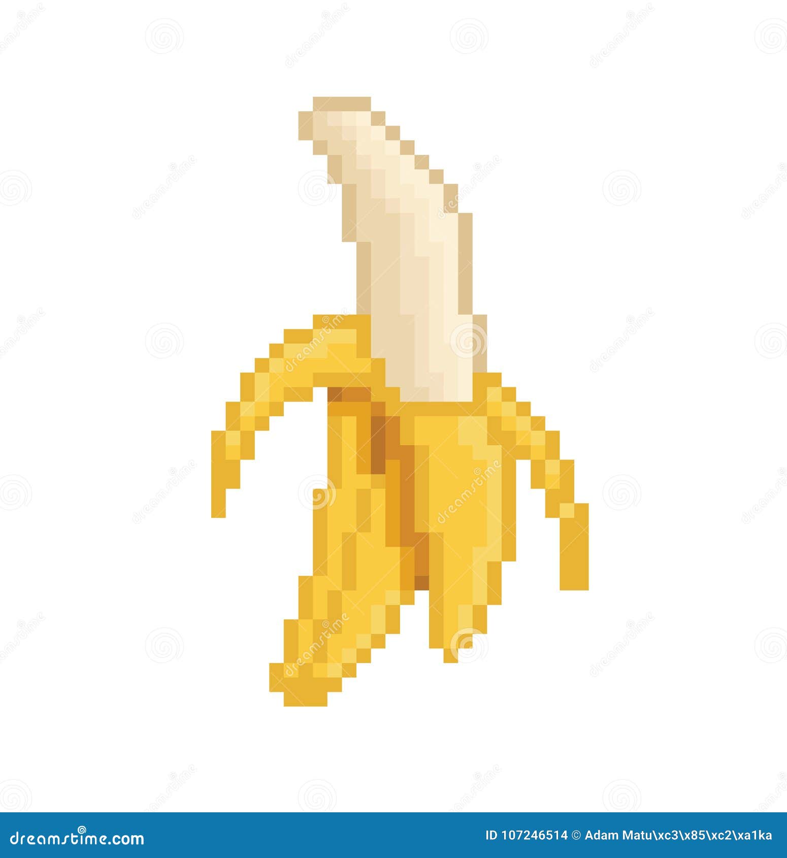 Banana Pixel Art 8 Bit Video Game Fruit Icon Vector Illustration ... Banana Pixel Art 8 Bit Video Game Fruit Icon Vector Illustration ...