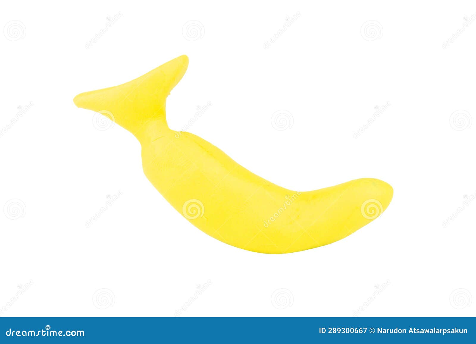 Banana Plasticine Isolated on White Background Stock Image - Image of ...