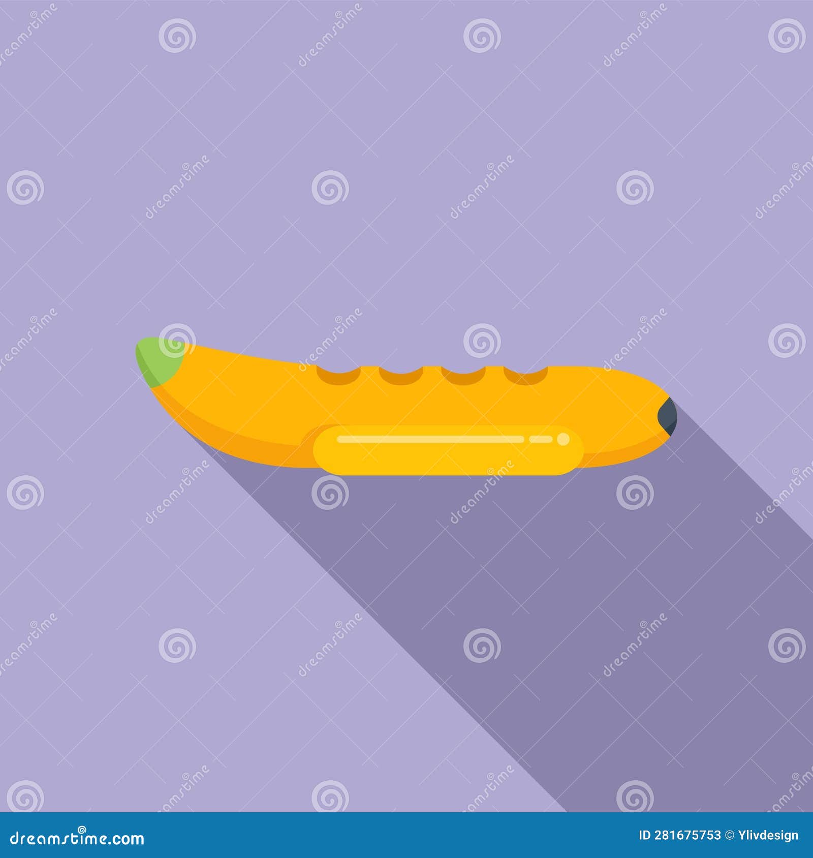 Banana Pool Icon Flat Vector. Water Park Stock Illustration ...