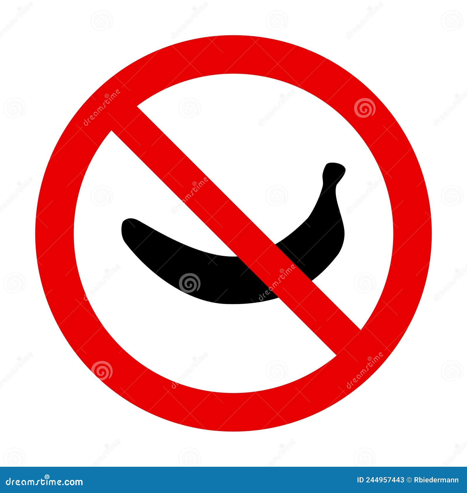 Banana and Prohibition Sign Stock Vector - Illustration of graphic ...