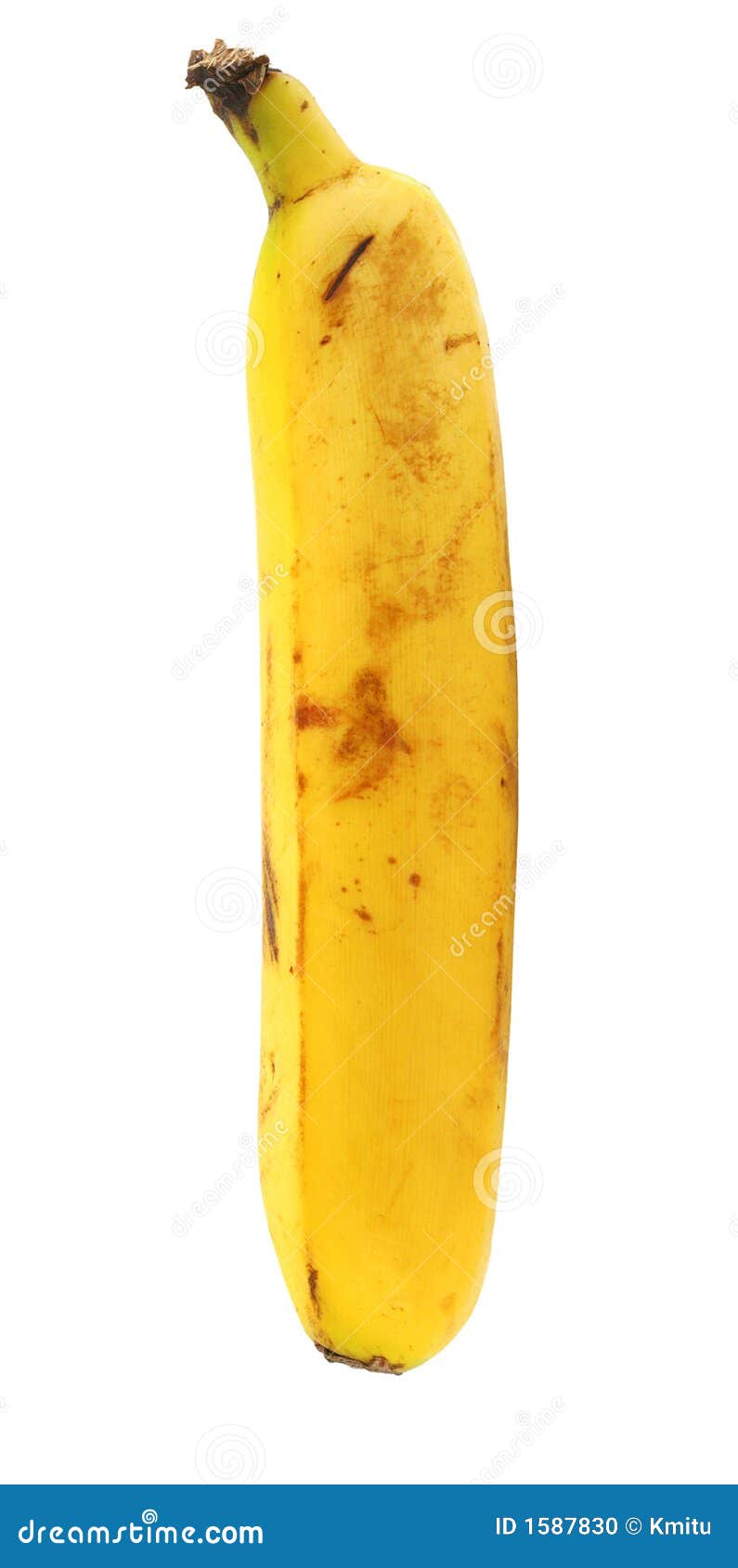 Banana reta no branco foto de stock. Imagem de ereto, maduro - 1587830