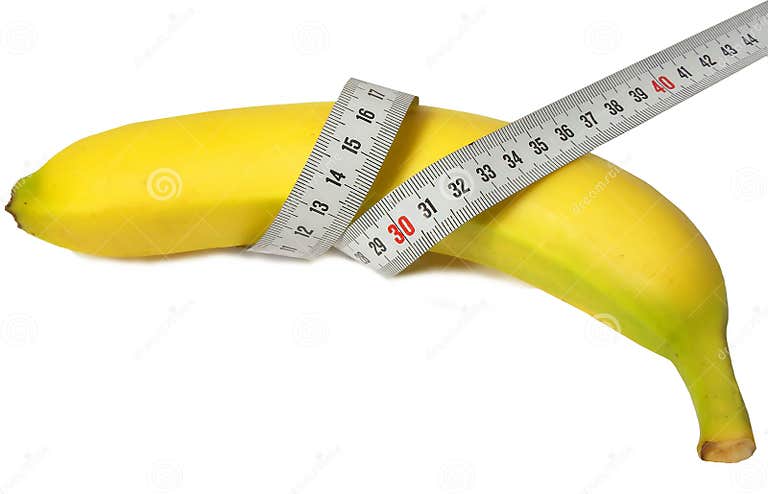 Banana and ruler stock photo. Image of object, healthy - 14019818
