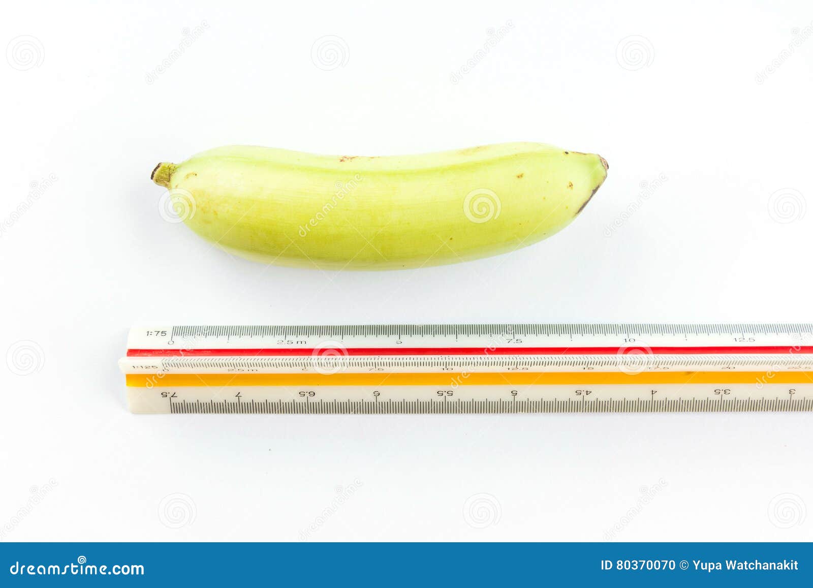 Banana with ruler stock photo. Image of medicine, length - 80370070