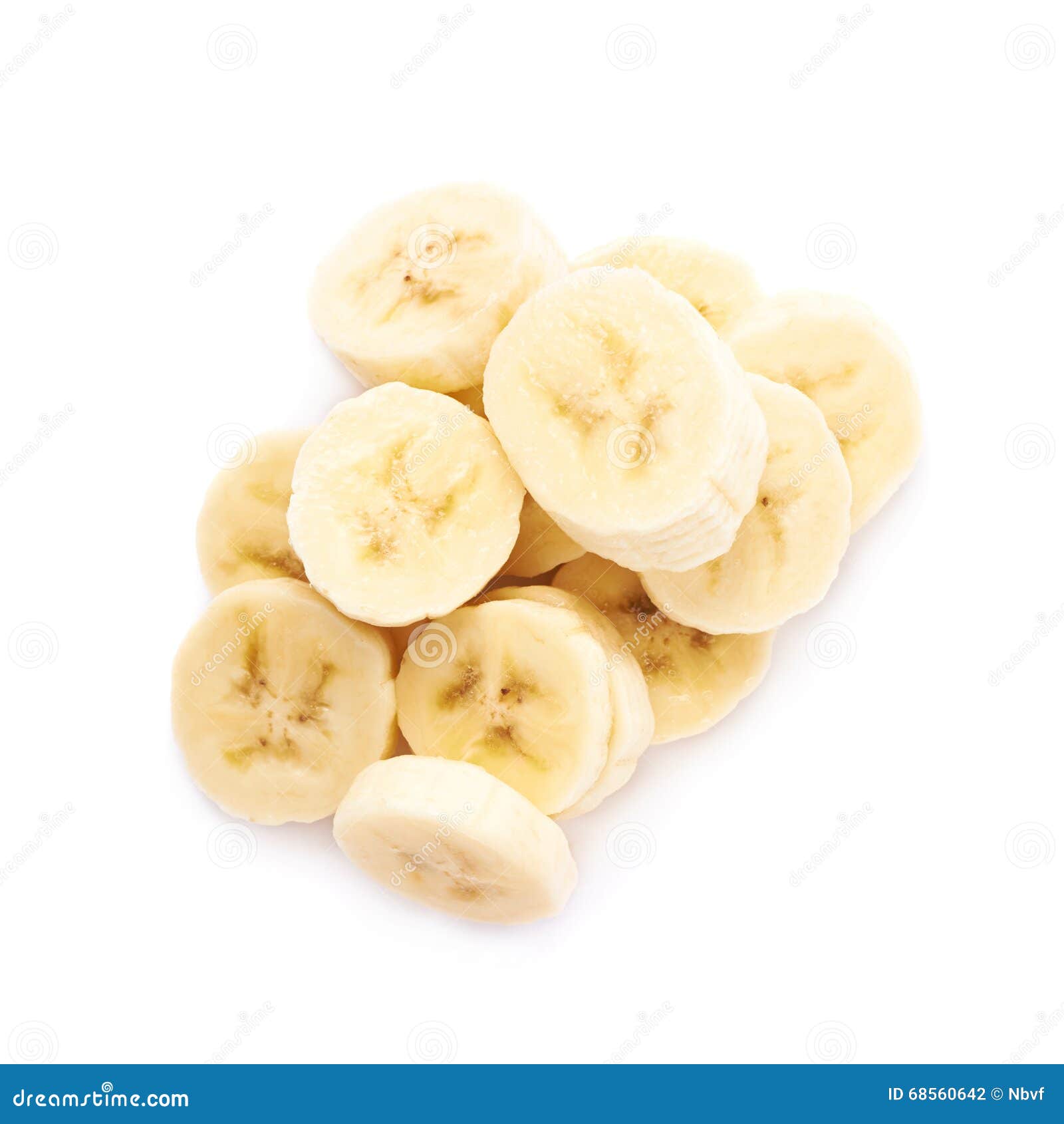 Banana slice isolated stock photo. Image of juicy, breakfast - 68560642