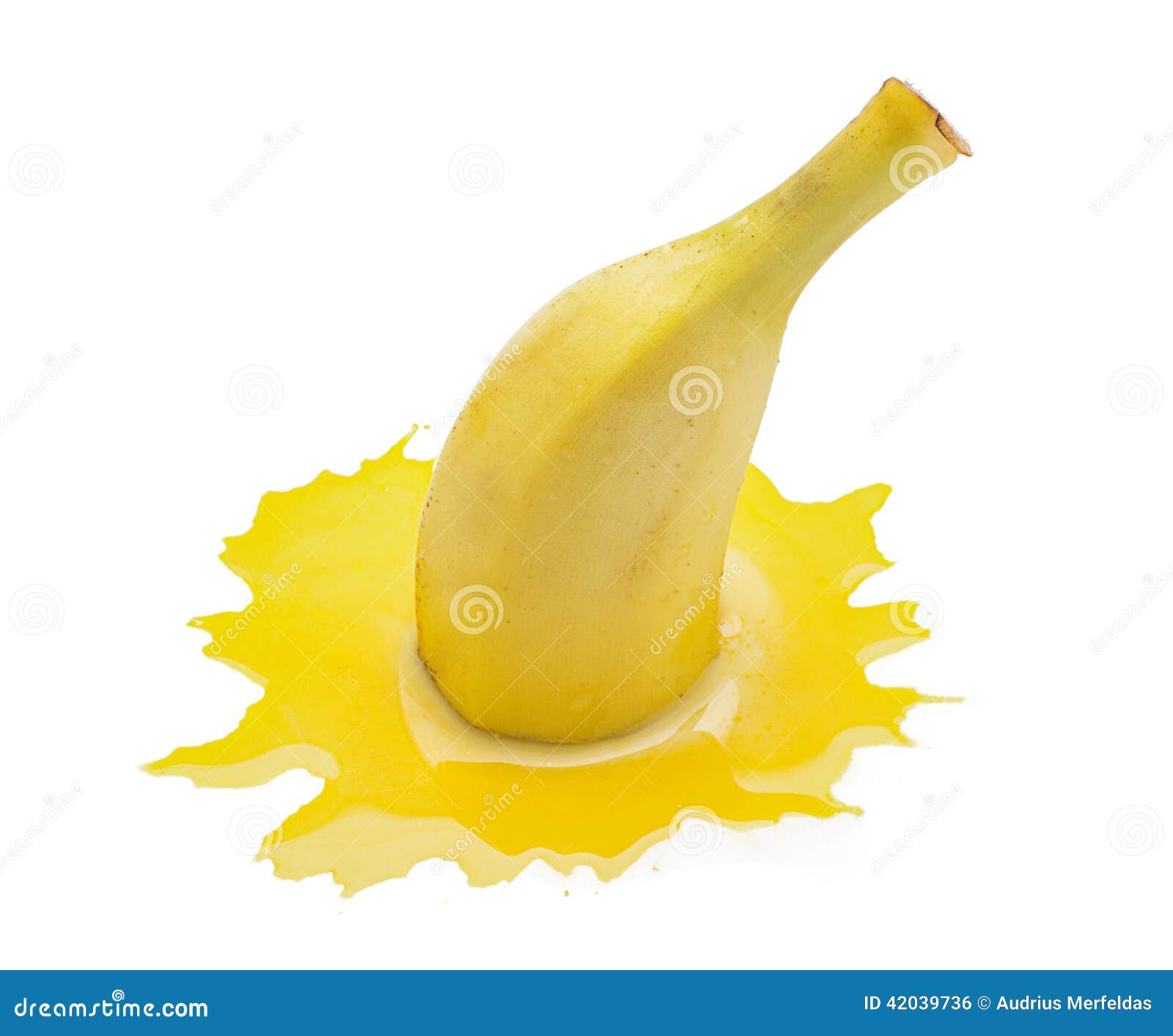 Banana Splash Isolated on the White Background Stock Photo - Image of ...
