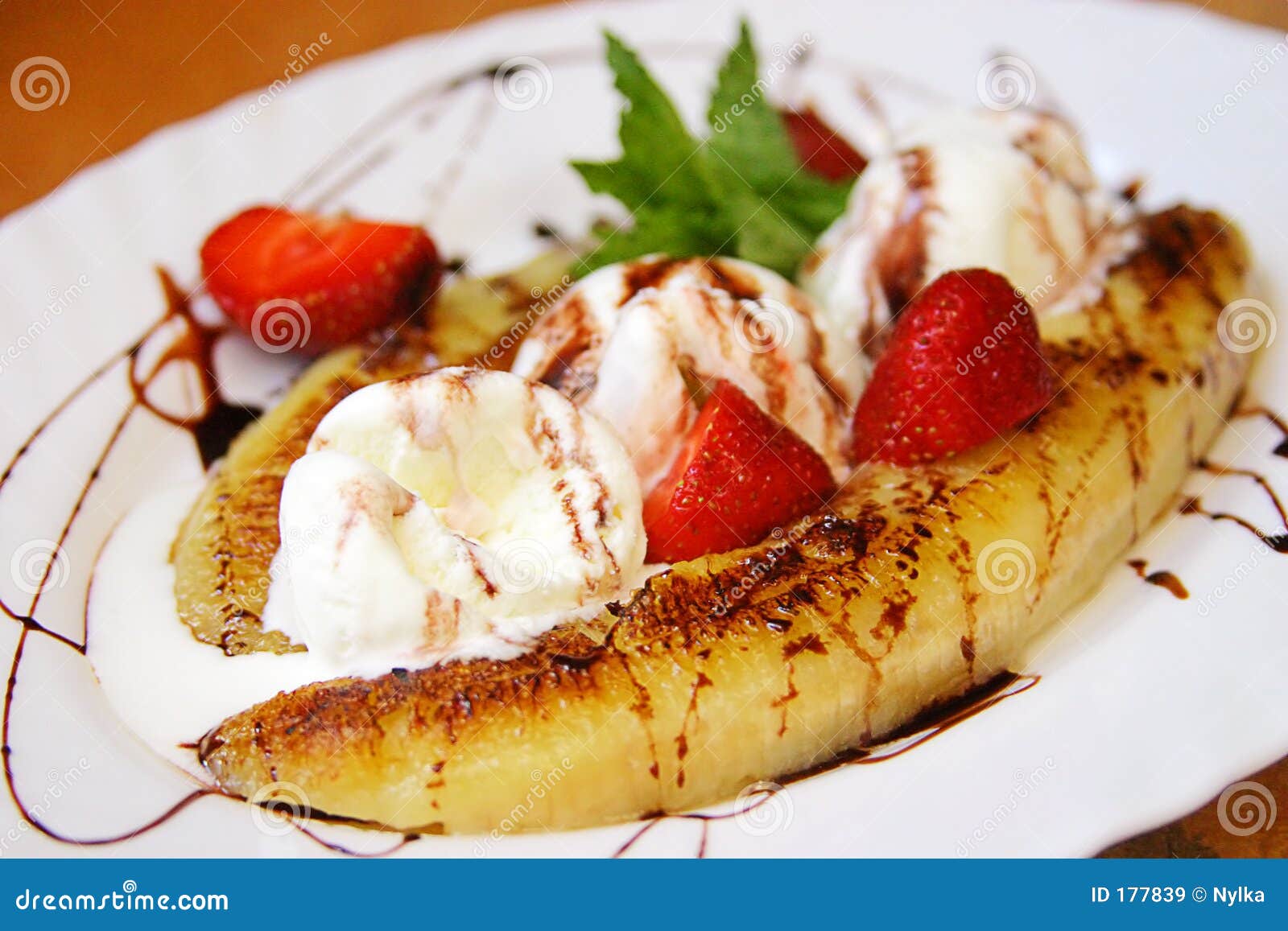 Banana Split stock image. Image of slice, sliced, peeled - 177839