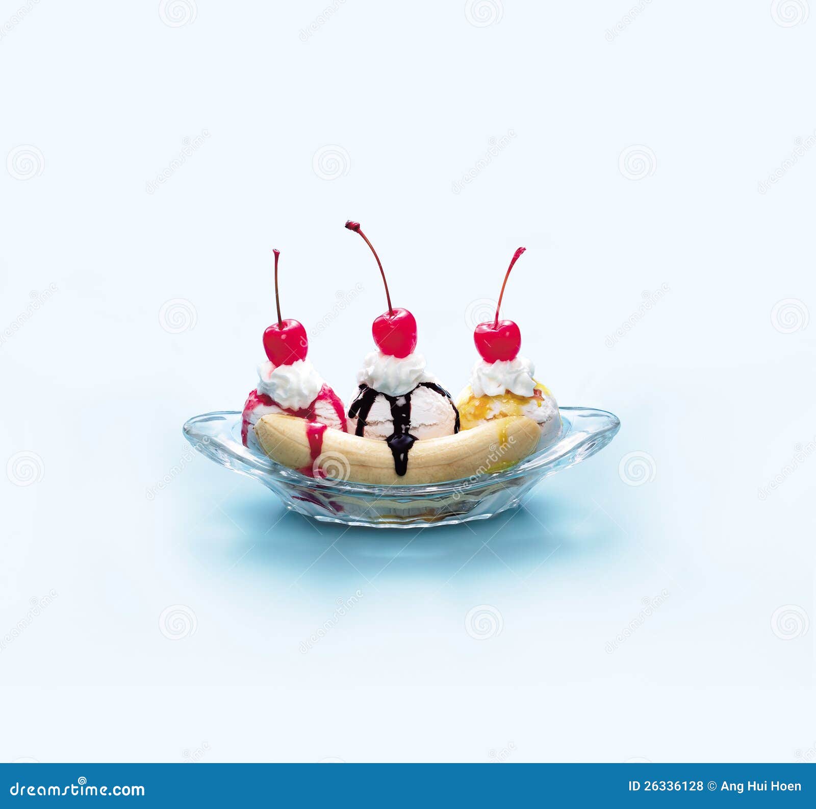 Banana split stock photo. Image of yummy, whip, banana - 26336128