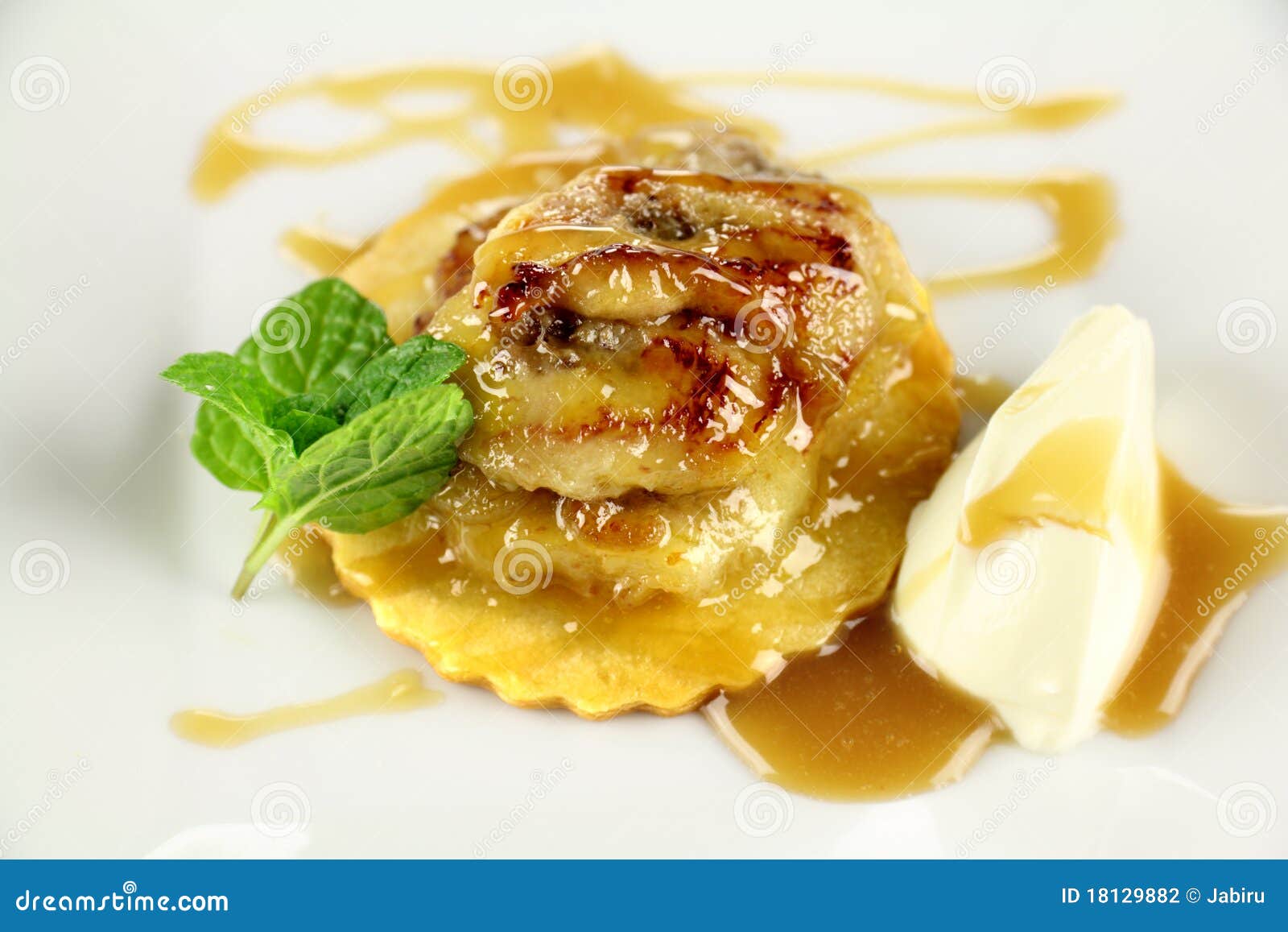 Banana Stack stock photo. Image of mint, culinary, cream - 18129882