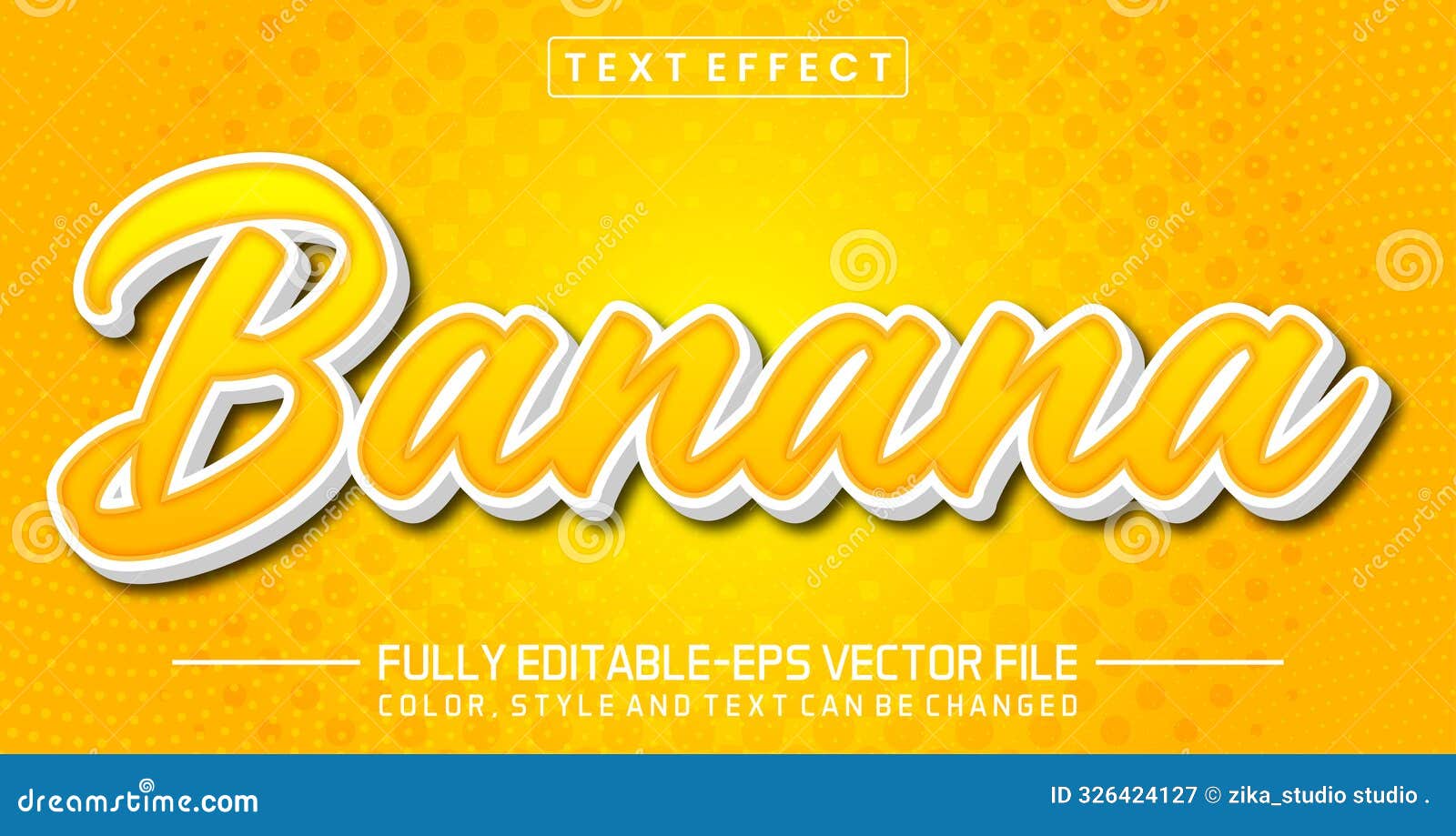Banana Text Editable Style Effect Stock Illustration - Illustration of ...