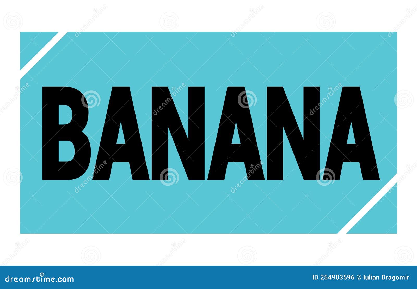 BANANA Text Written on Blue-black Stamp Sign Stock Illustration ...