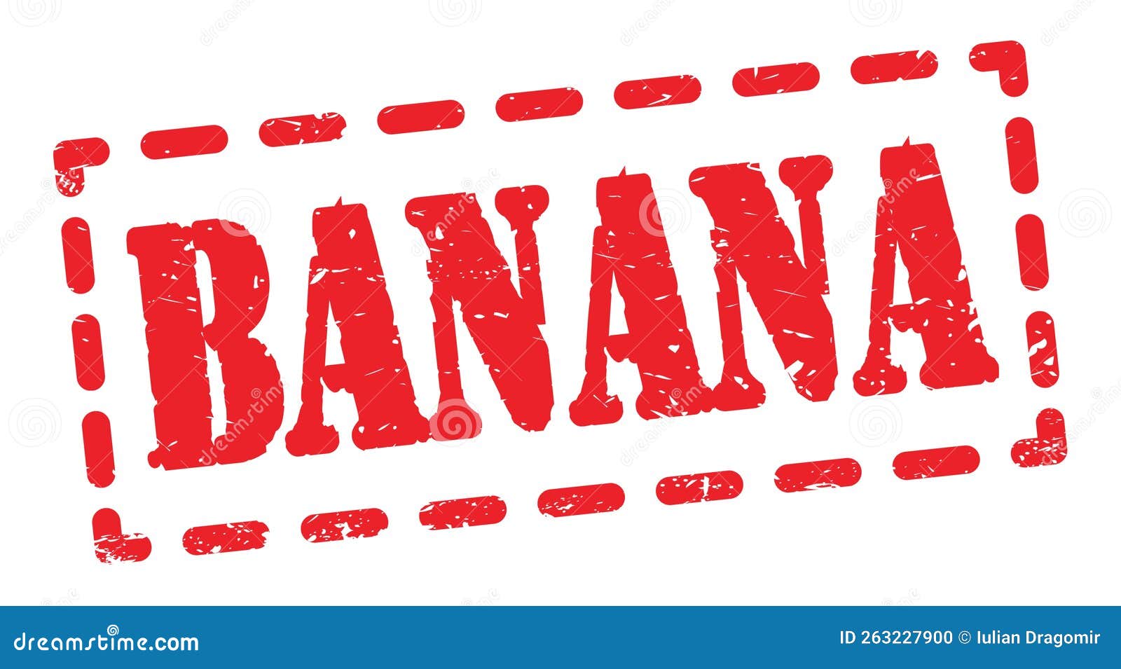 BANANA Text Written on Red Stamp Sign Stock Illustration - Illustration ...