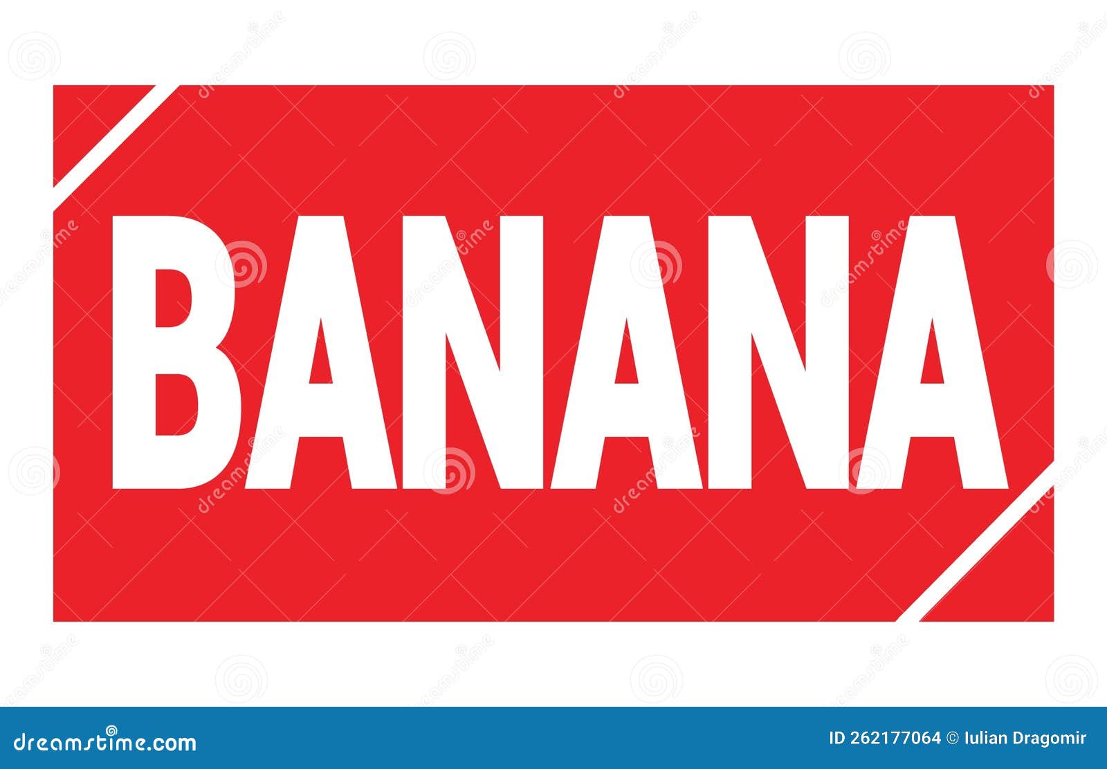 BANANA Text Written on Red Stamp Sign Stock Illustration - Illustration ...