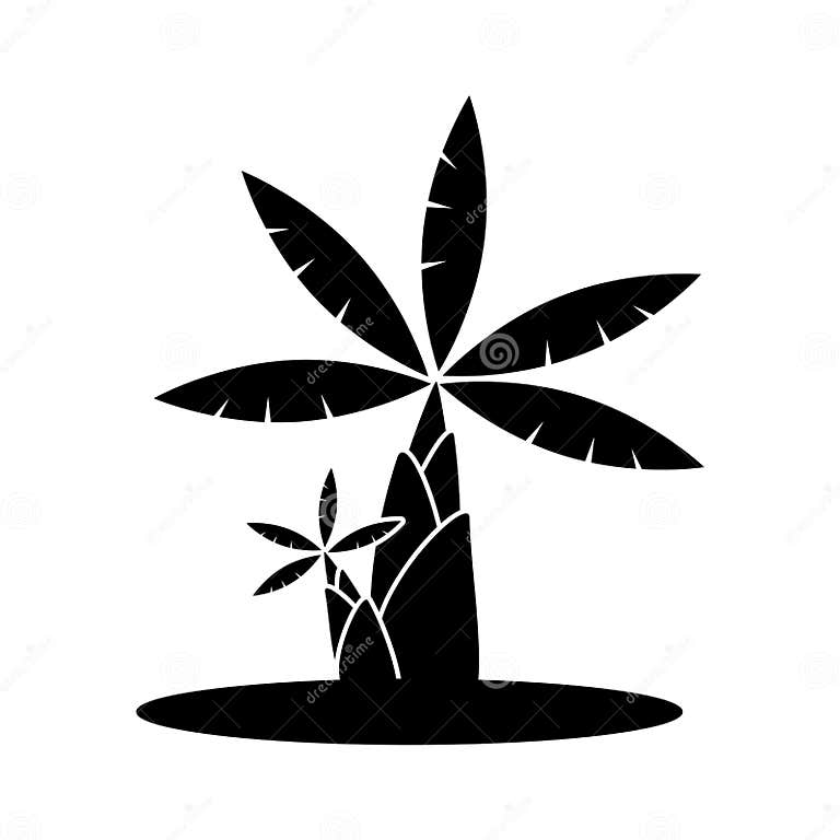 Banana tree icon stock vector. Illustration of engraving - 97243040
