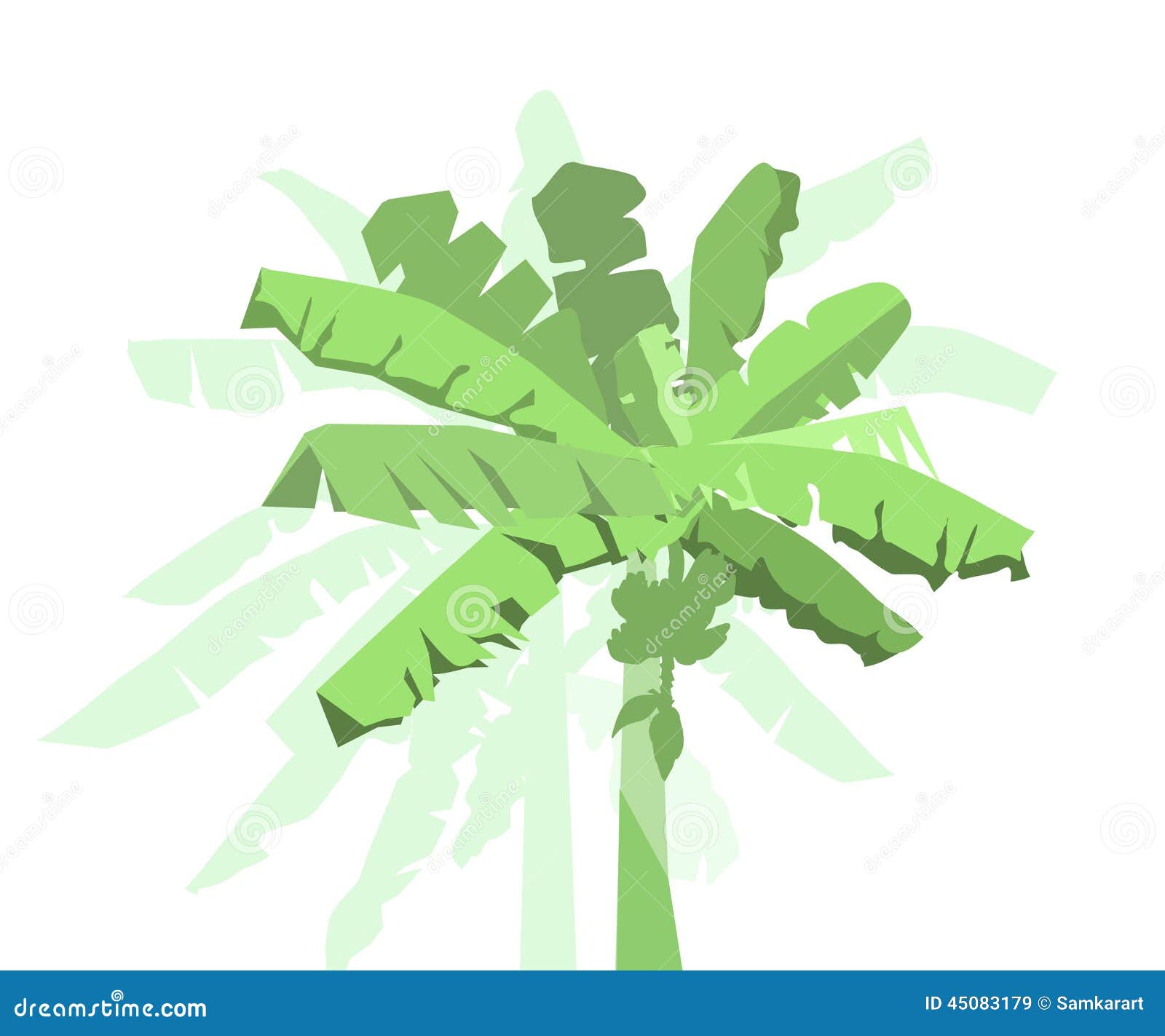 Banana Tree-vector stock vector. Illustration of agriculture - 45083179