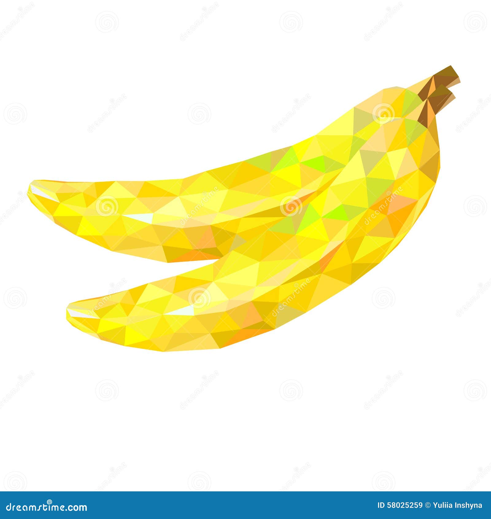 Banana triangles stock vector. Illustration of geometric - 58025259