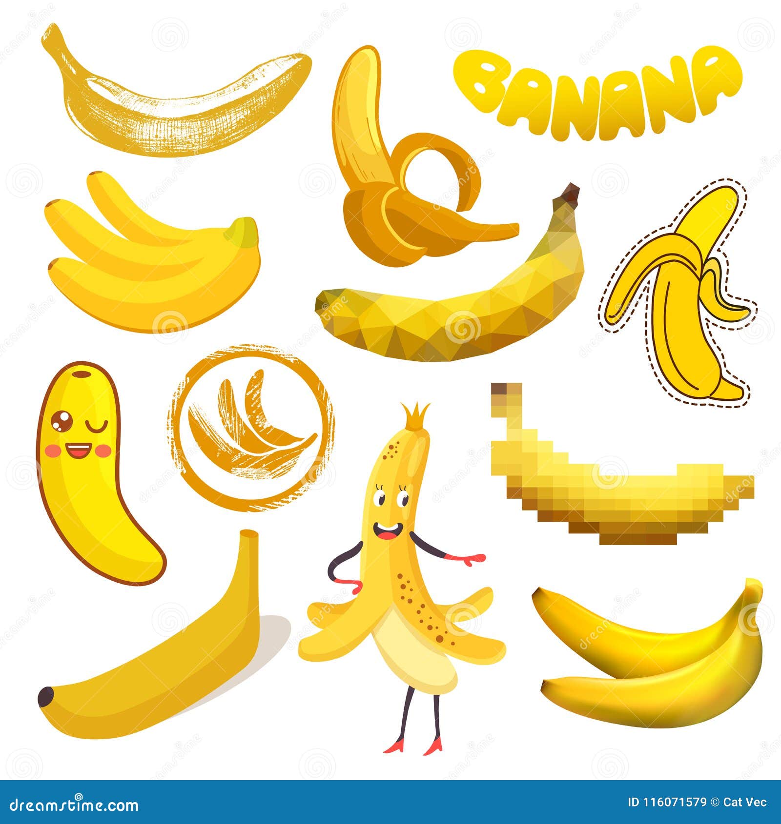 Cartoon Bananas. Peel Banana, Yellow Fruit And Bunch Of Bananas ... Cartoon Bananas. Peel Banana, Yellow Fruit And Bunch Of Bananas ...