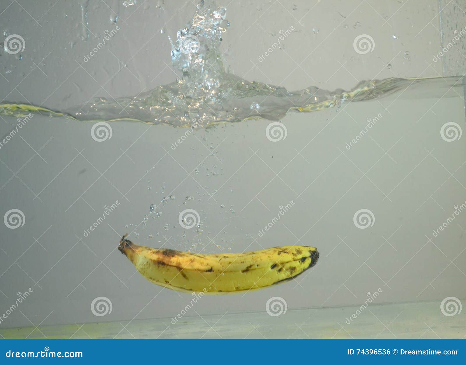 Banana in Water stock photo. Image of tropical, banana - 74396536
