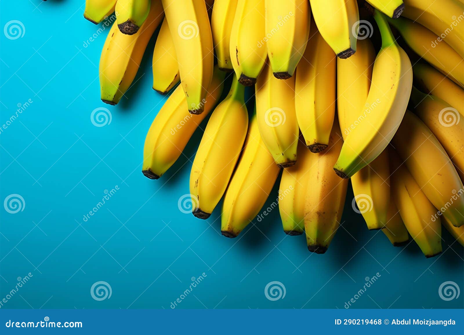 Bananas Backdrop a Vibrant Blue Canvas Decorated with Yellow Fruit ...