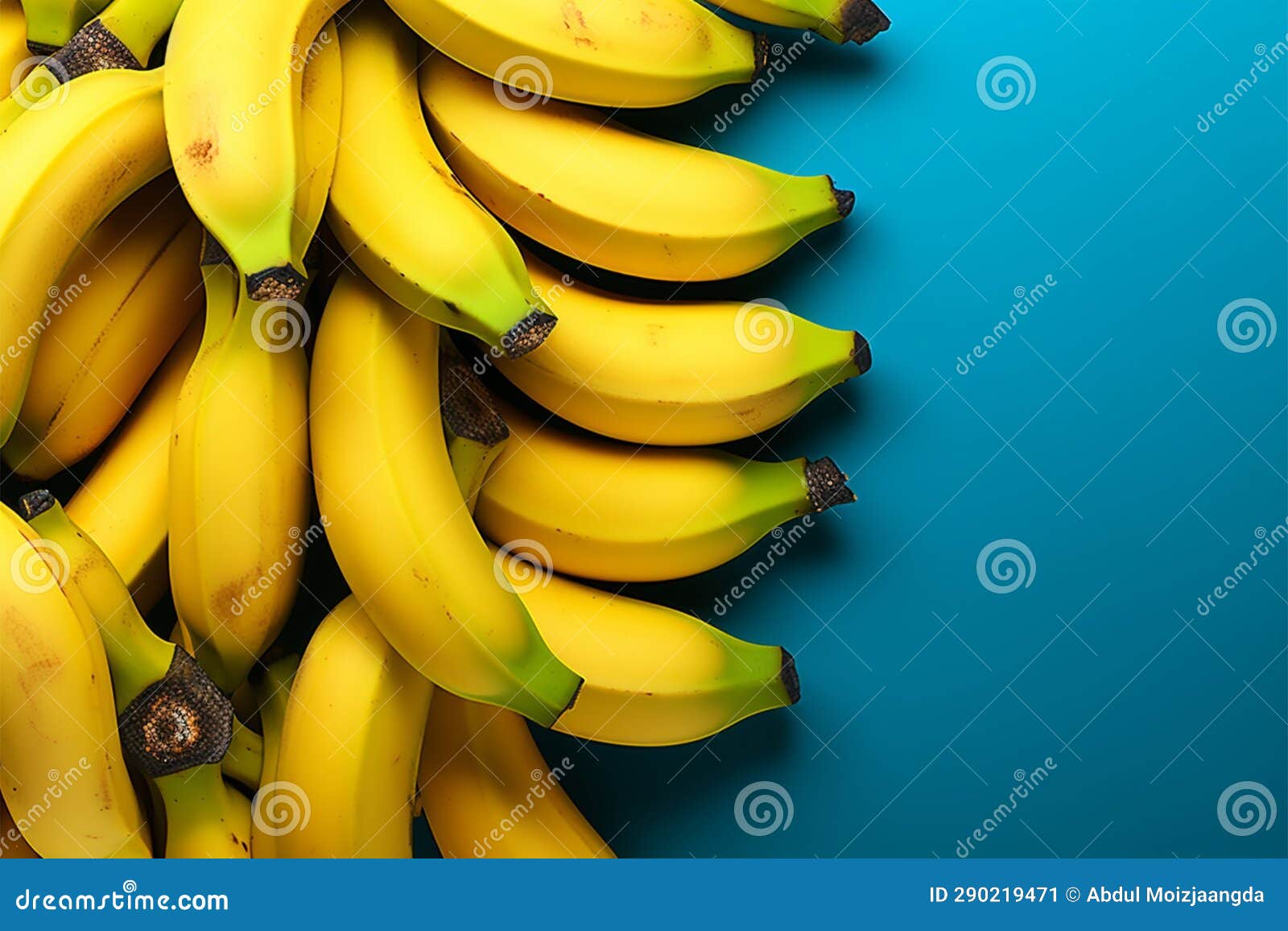 Bananas Backdrop a Vibrant Blue Canvas Decorated with Yellow Fruit ...