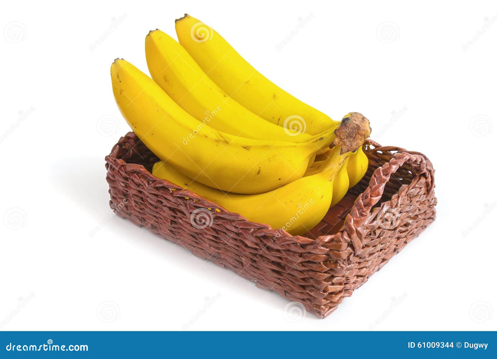 Bananas in the basket stock photo. Image of snack, green - 61009344
