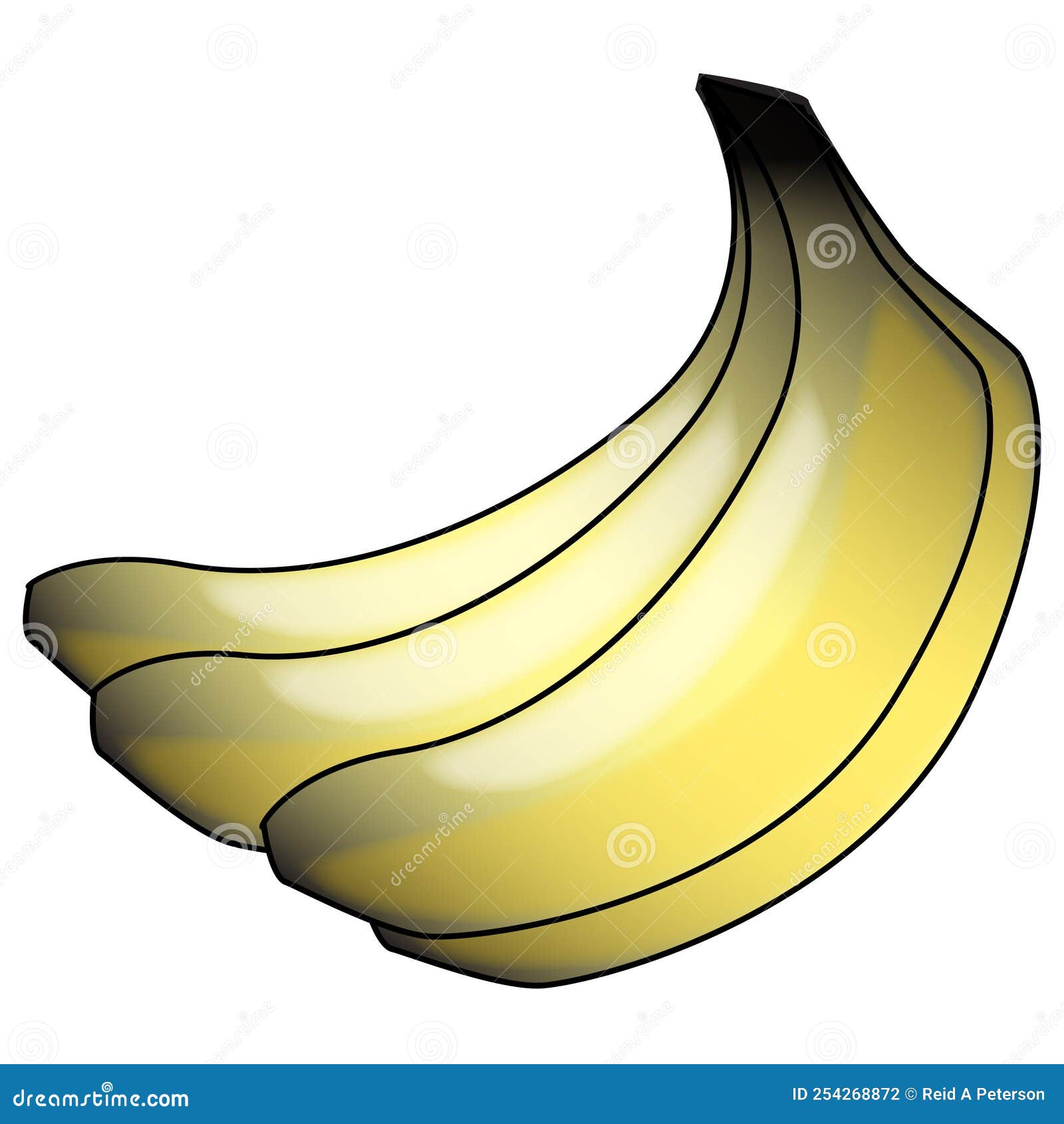 Bananas Bunch Fruit Yellow Peel Gradient Isolated Stock Illustration ... Bananas Bunch Fruit Yellow Peel Gradient Isolated Stock Illustration ...