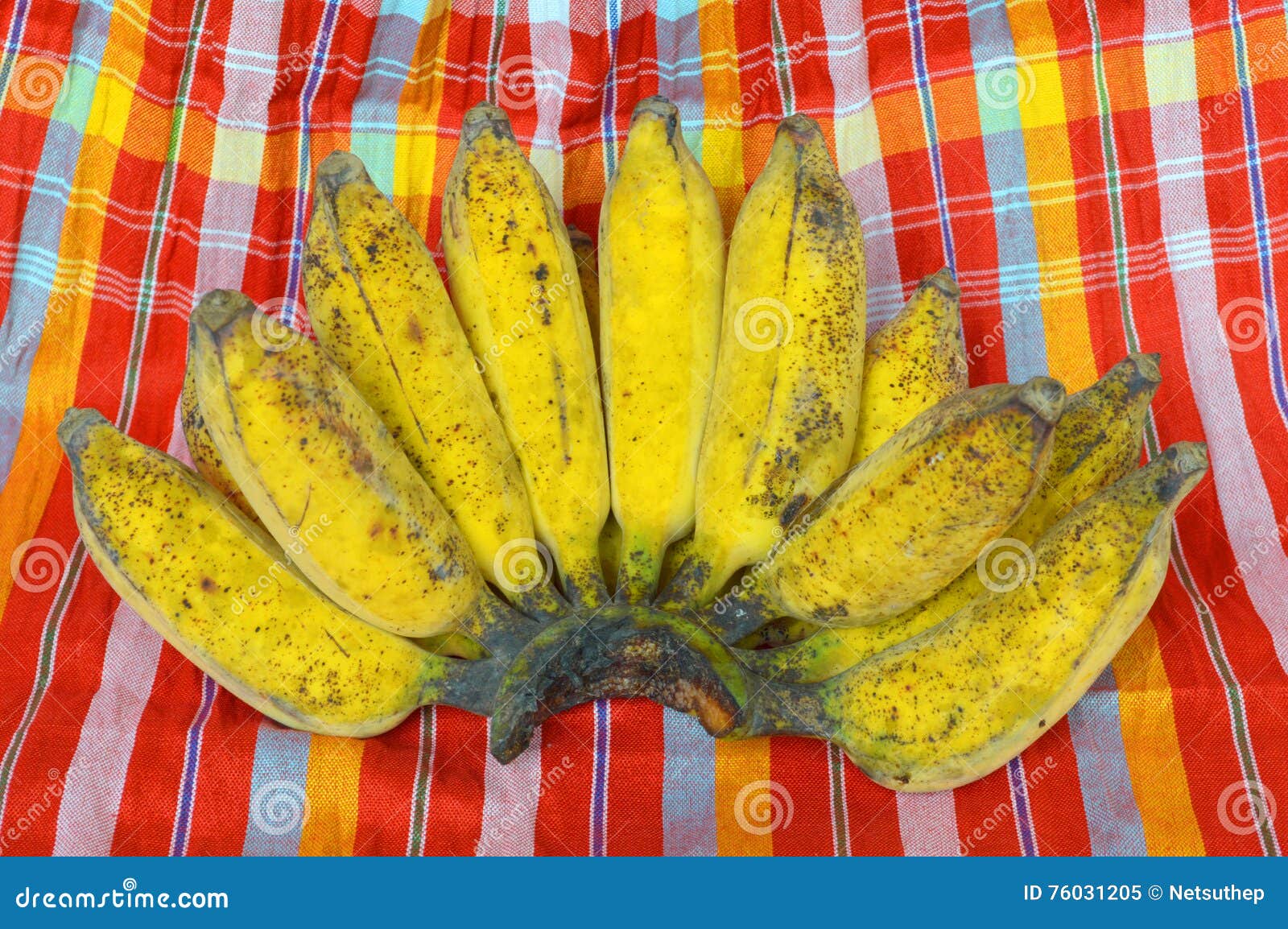 Bananas on Cloth Background Stock Image - Image of healthy, fruity ...