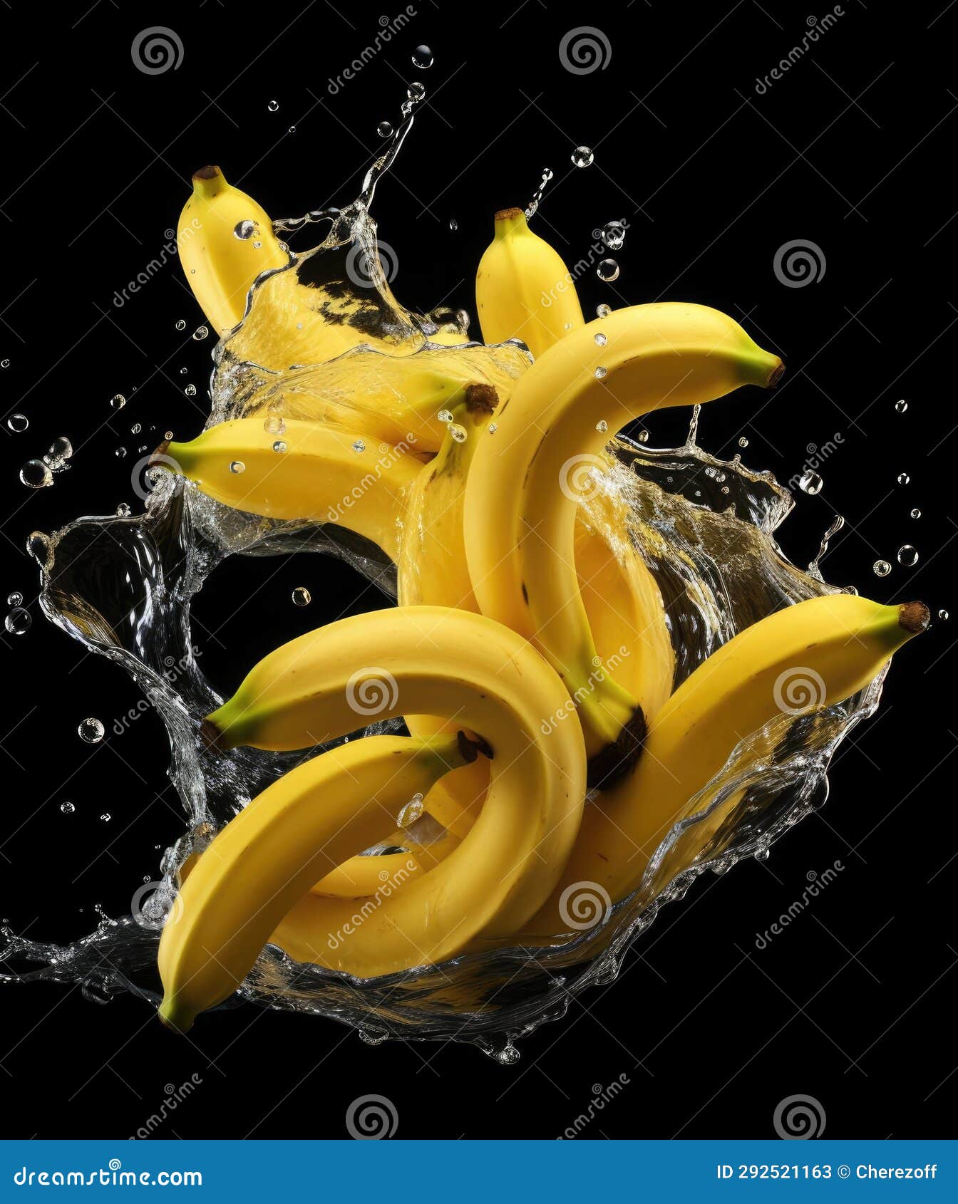 Bananas Fall into the Water Stock Image - Image of drink, nature: 292521163