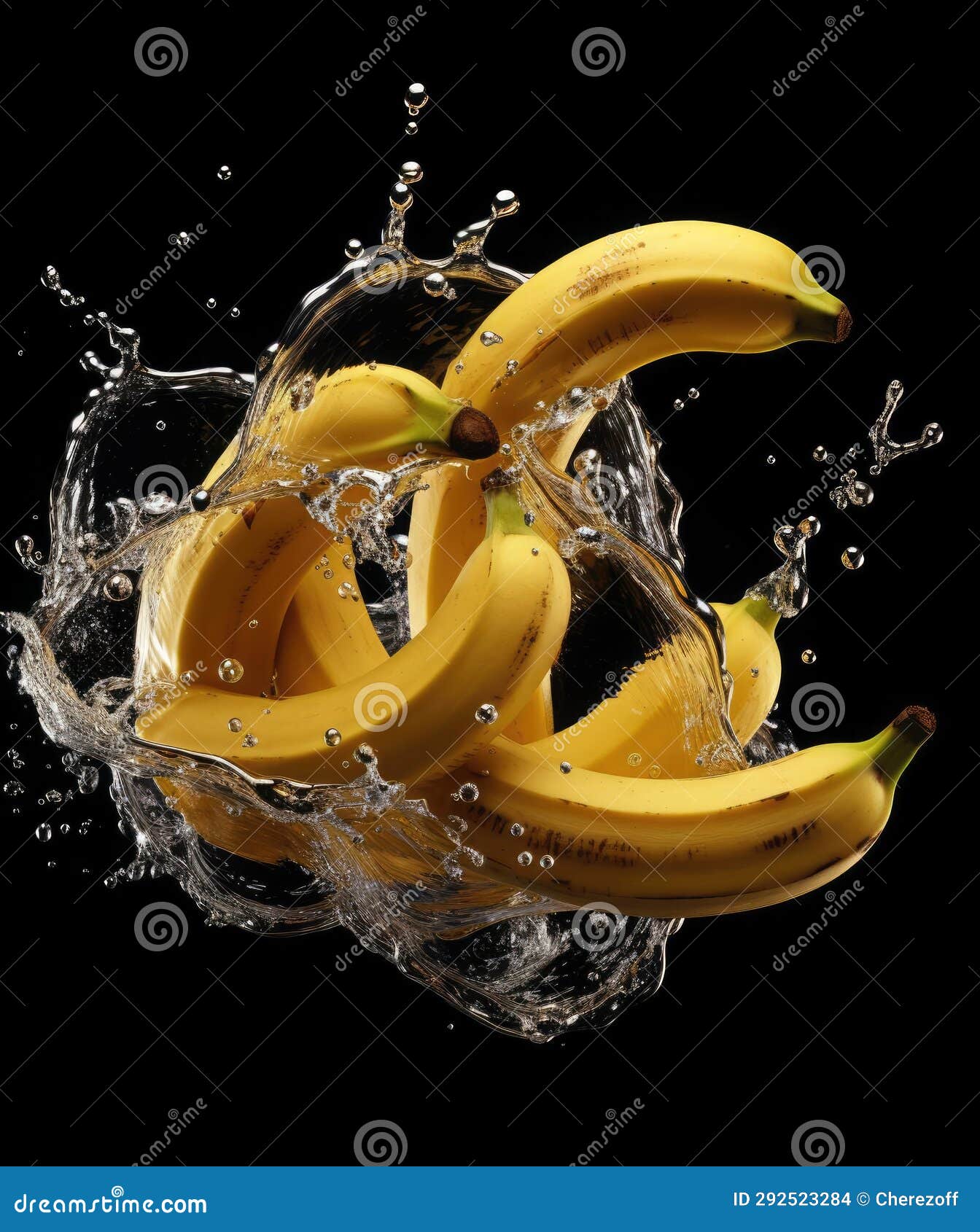 Bananas Fall into the Water Stock Photo - Image of splashing, drop ...