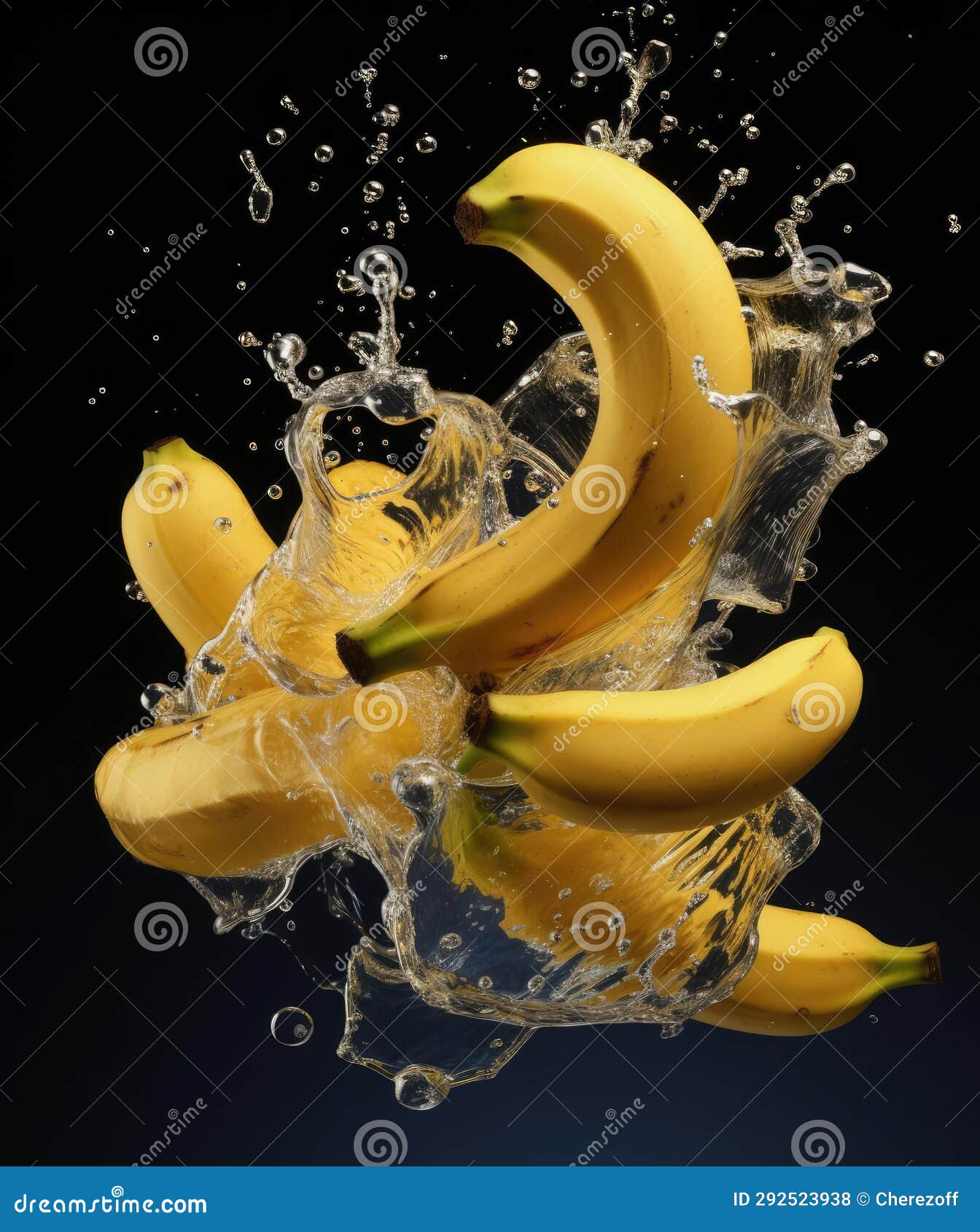 Bananas Fall into the Water Stock Photo - Image of food, fall: 292523938