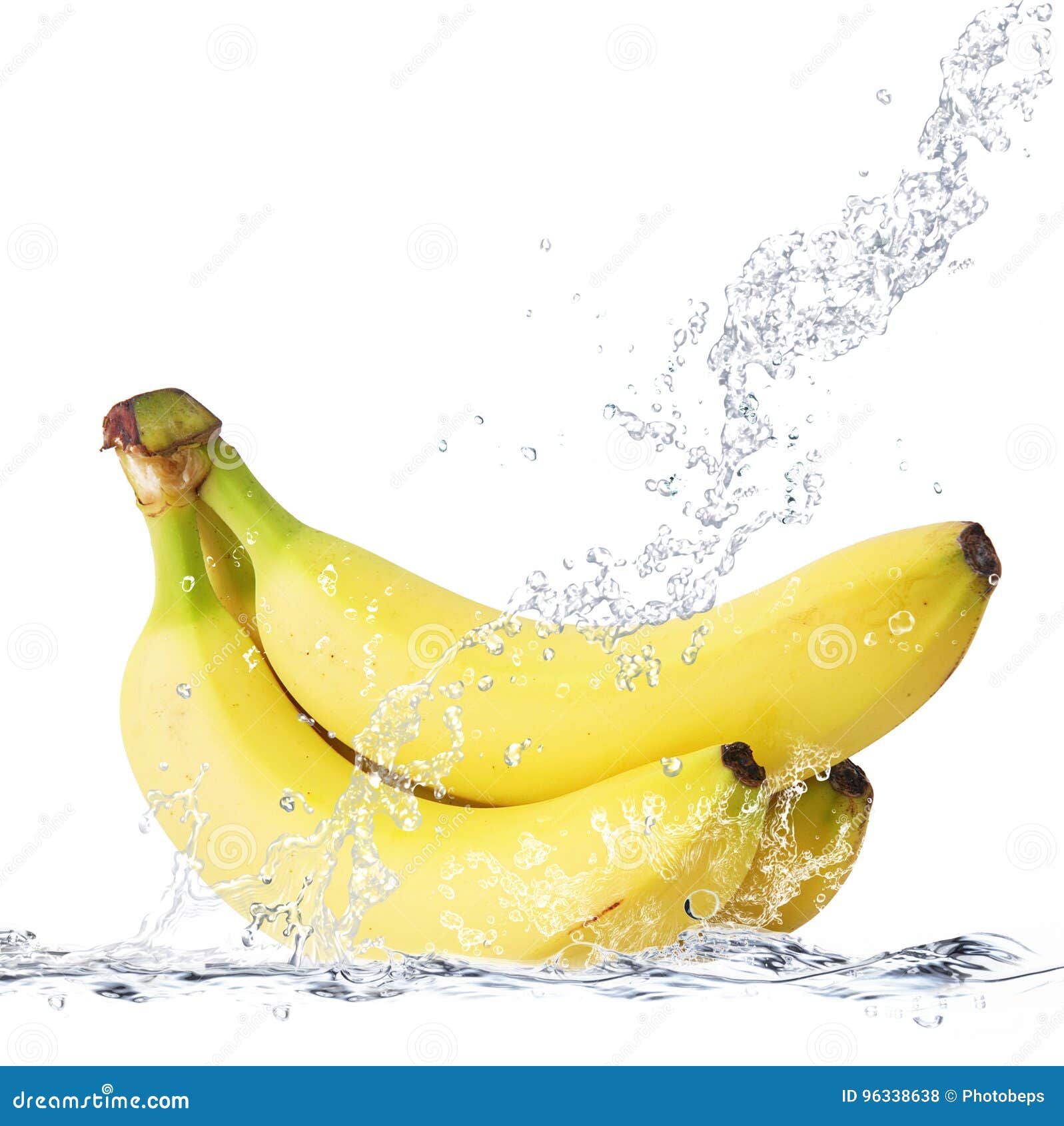 Bananas falling in water stock photo. Image of fruit - 96338638
