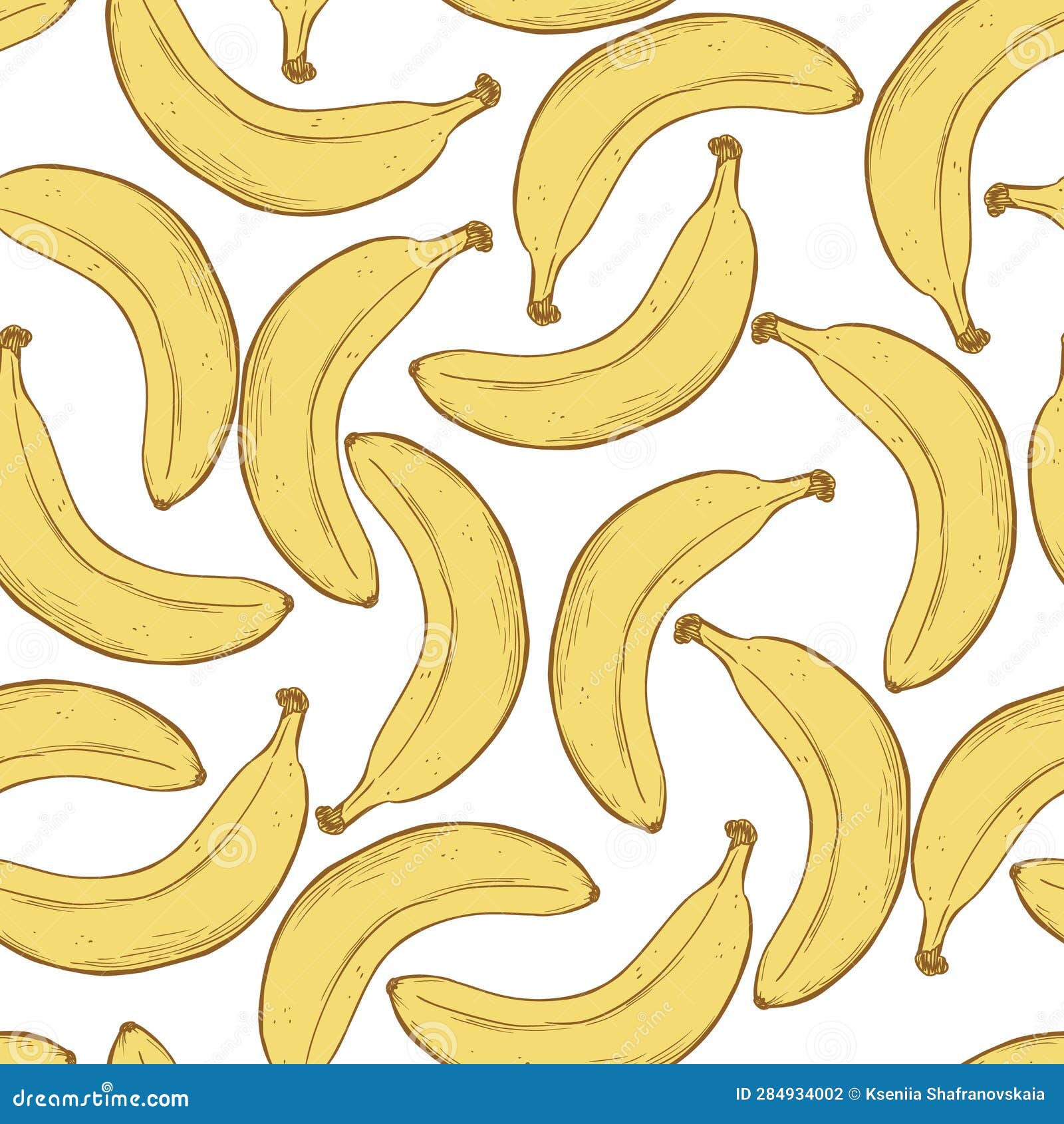 Bananas Hand Drawn Watercolor Painting On White Background Cartoon ...