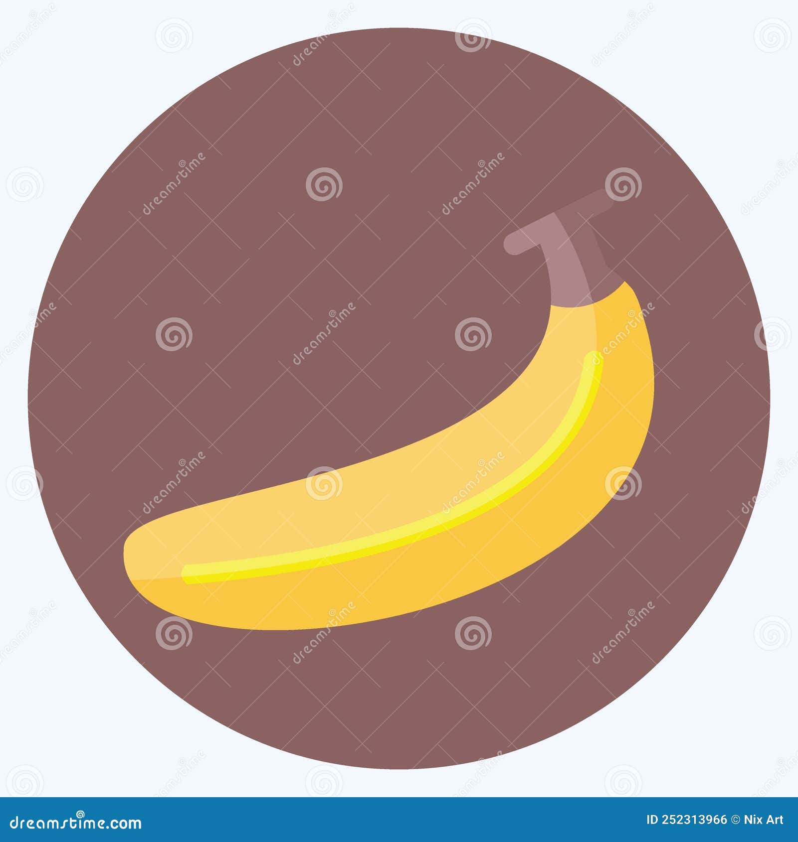 Bananas Icon in Trendy Flat Style Isolated on Soft Blue Background ...