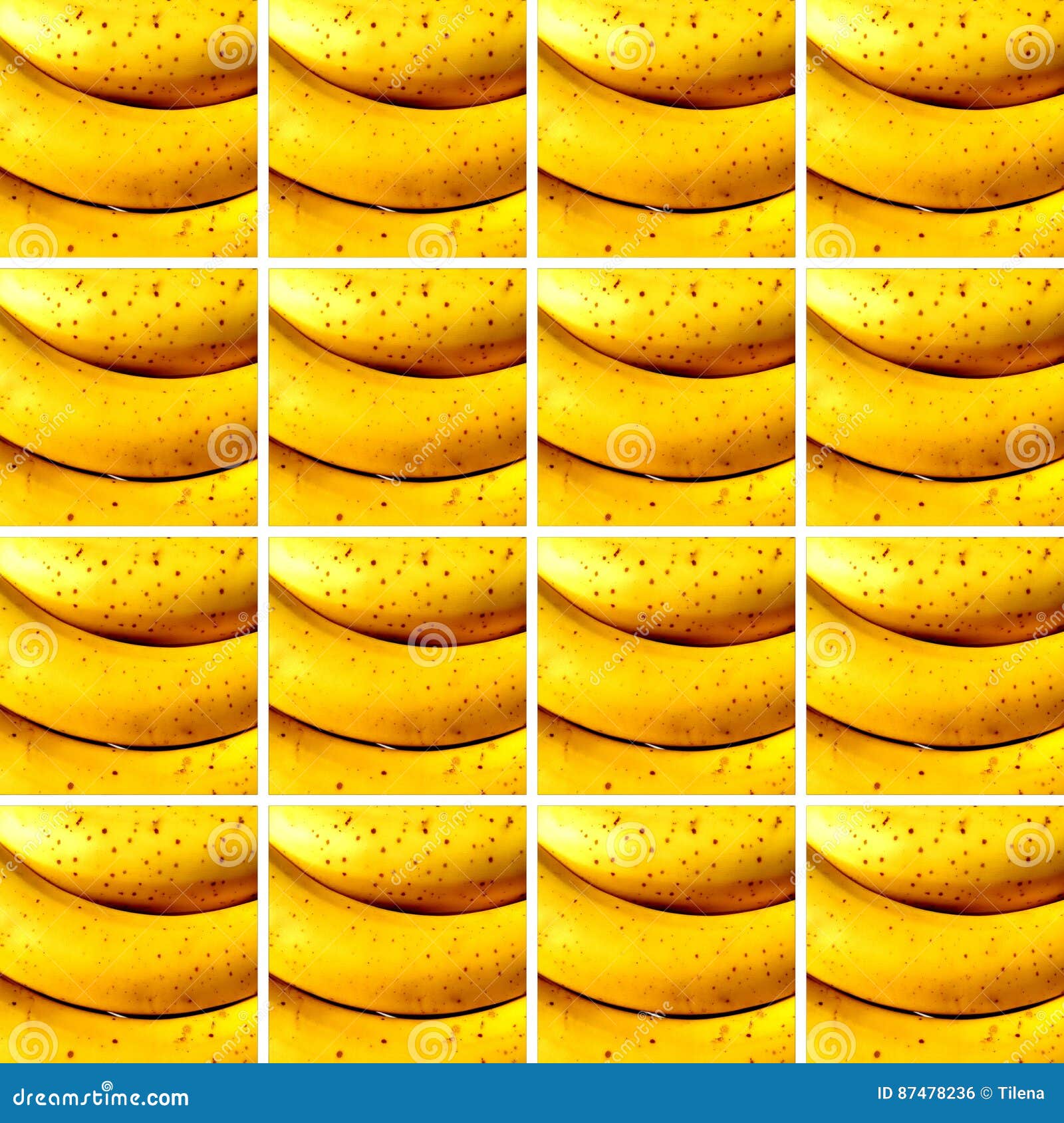 Bananas Inside Square Shapes Arranged As Background Stock Photo - Image ...