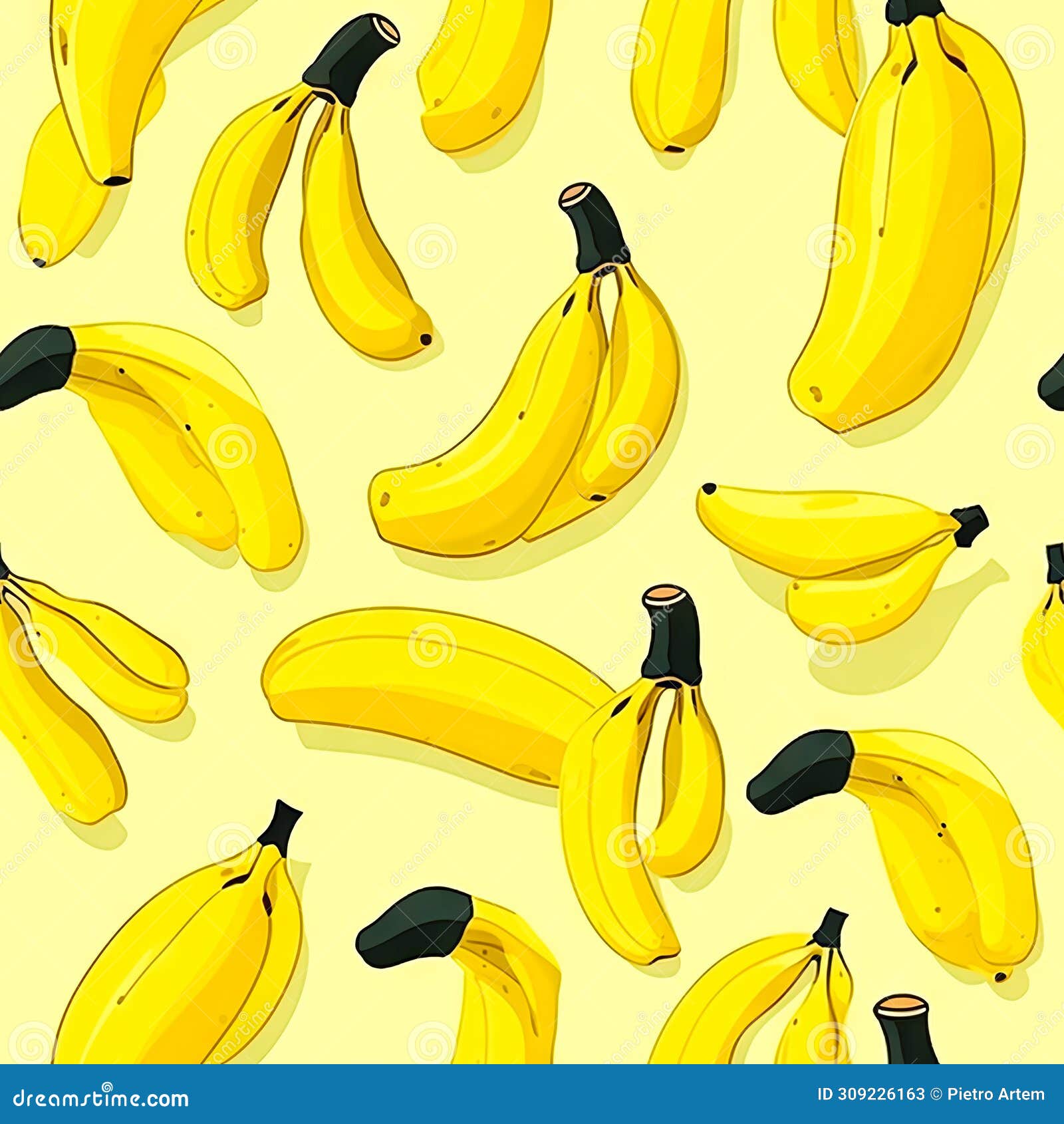 Bananas Pattern Banner Wallpaper Simple Background Stock Image - Image ...