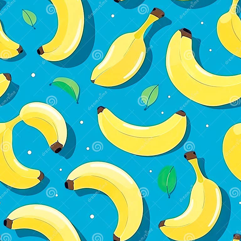 Bananas Pattern Banner Wallpaper Simple Background Stock Image - Image ...