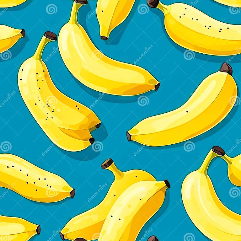Bananas Pattern Banner Wallpaper Simple Background Stock Photo - Image ...