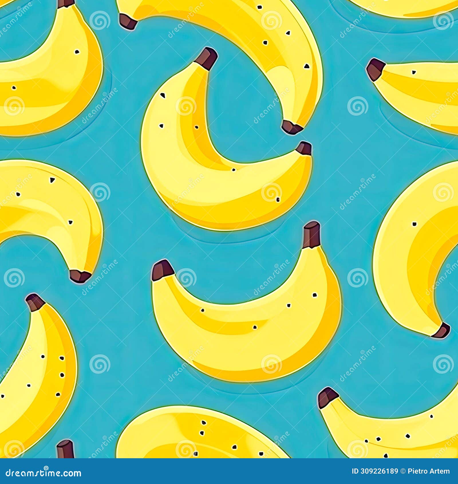 Bananas Pattern Banner Wallpaper Simple Background Stock Image - Image ...