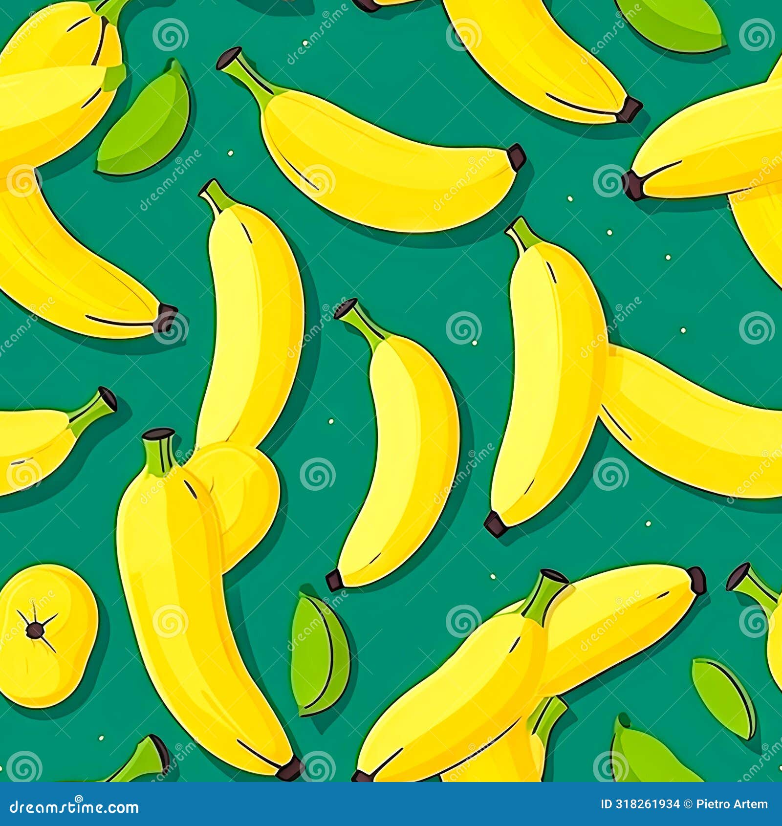 Bananas Pattern Banner Wallpaper Simple Background Stock Photo - Image ...