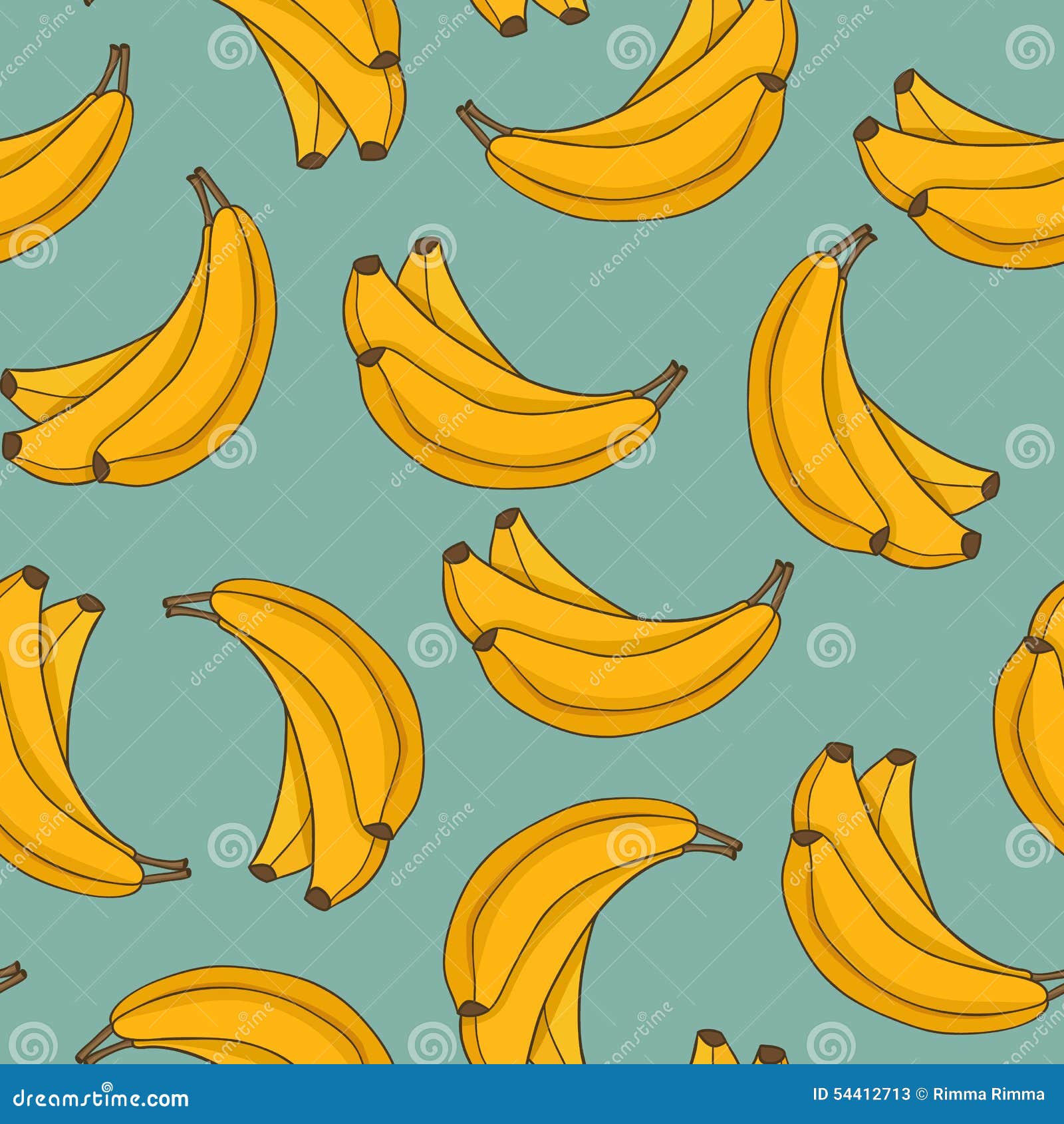 Bananas pattern stock vector. Illustration of pattern - 54412713