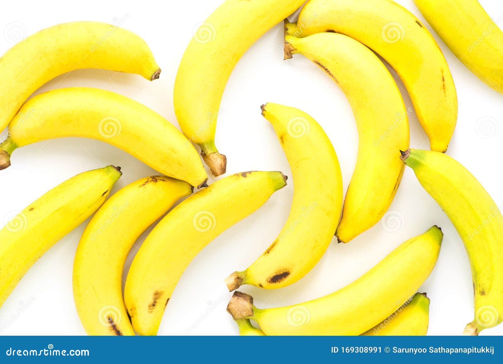 Bananas. Ripe Fruits Isolated on White Background Stock Image - Image ...