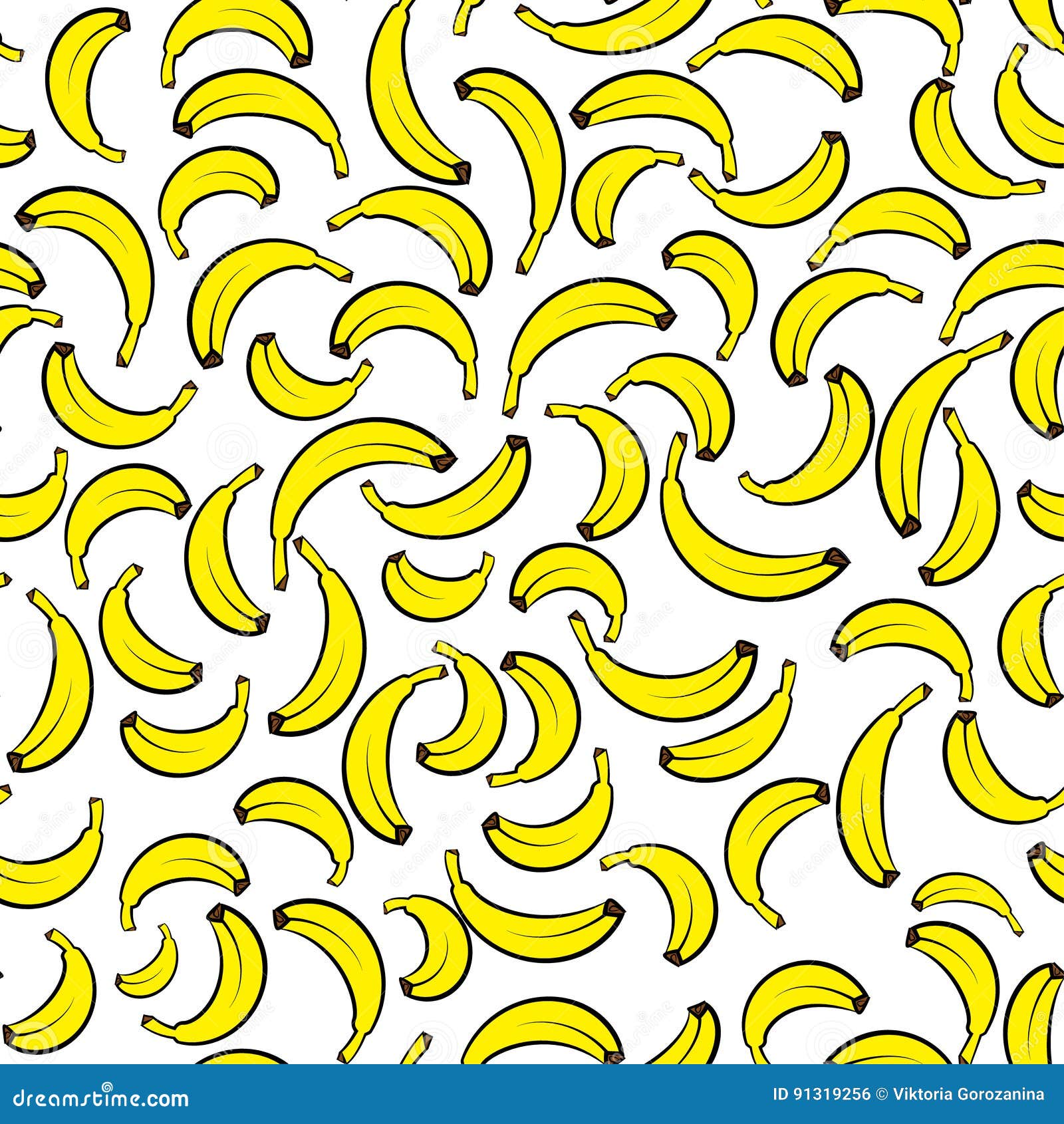 Bananas Seamless Pattern Texture. Vector Fruity Background Graphic ...