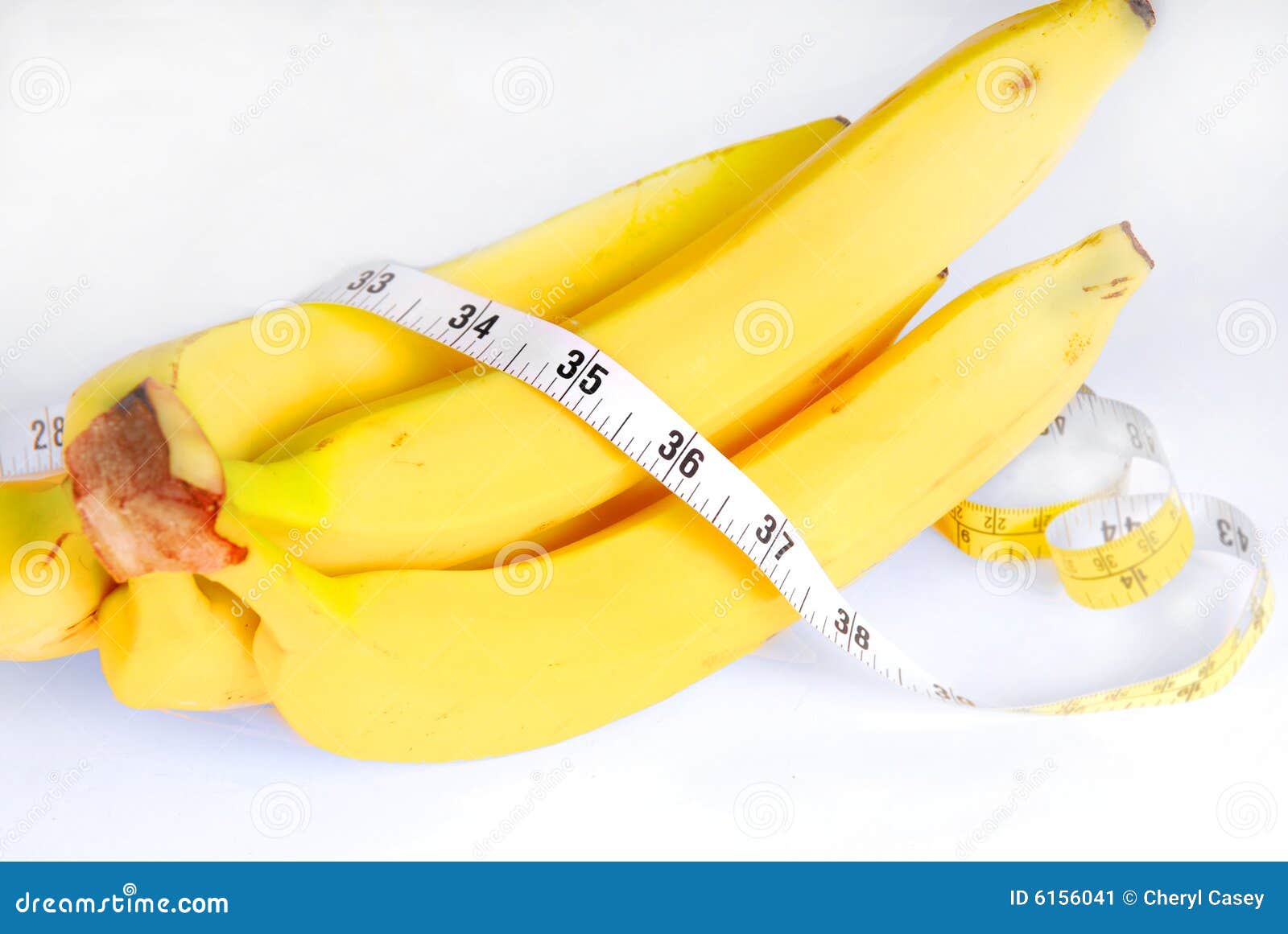 Bananas and tape measure stock image. Image of fruit, diet - 6156041